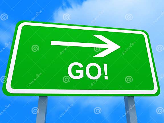 Go traffic sign. stock illustration. Illustration of white - 12316609