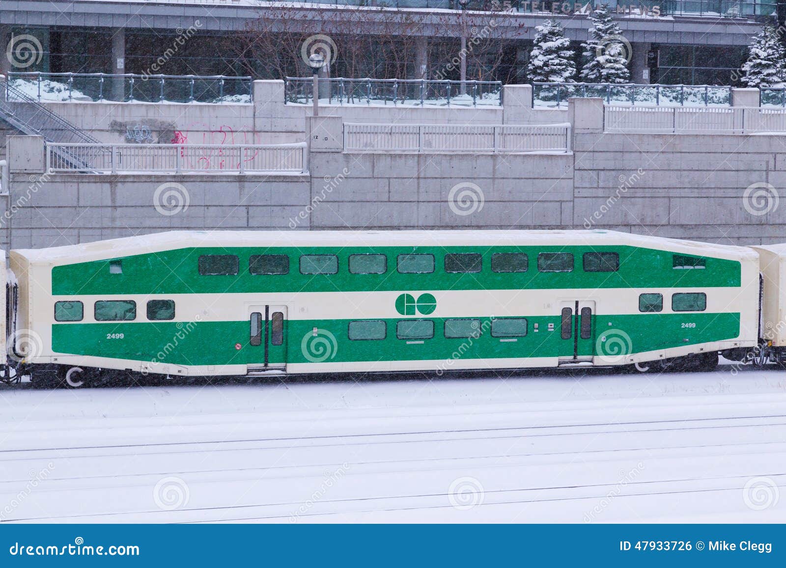 GO Train in the snow editorial photo. Image of seasonal - 47933726