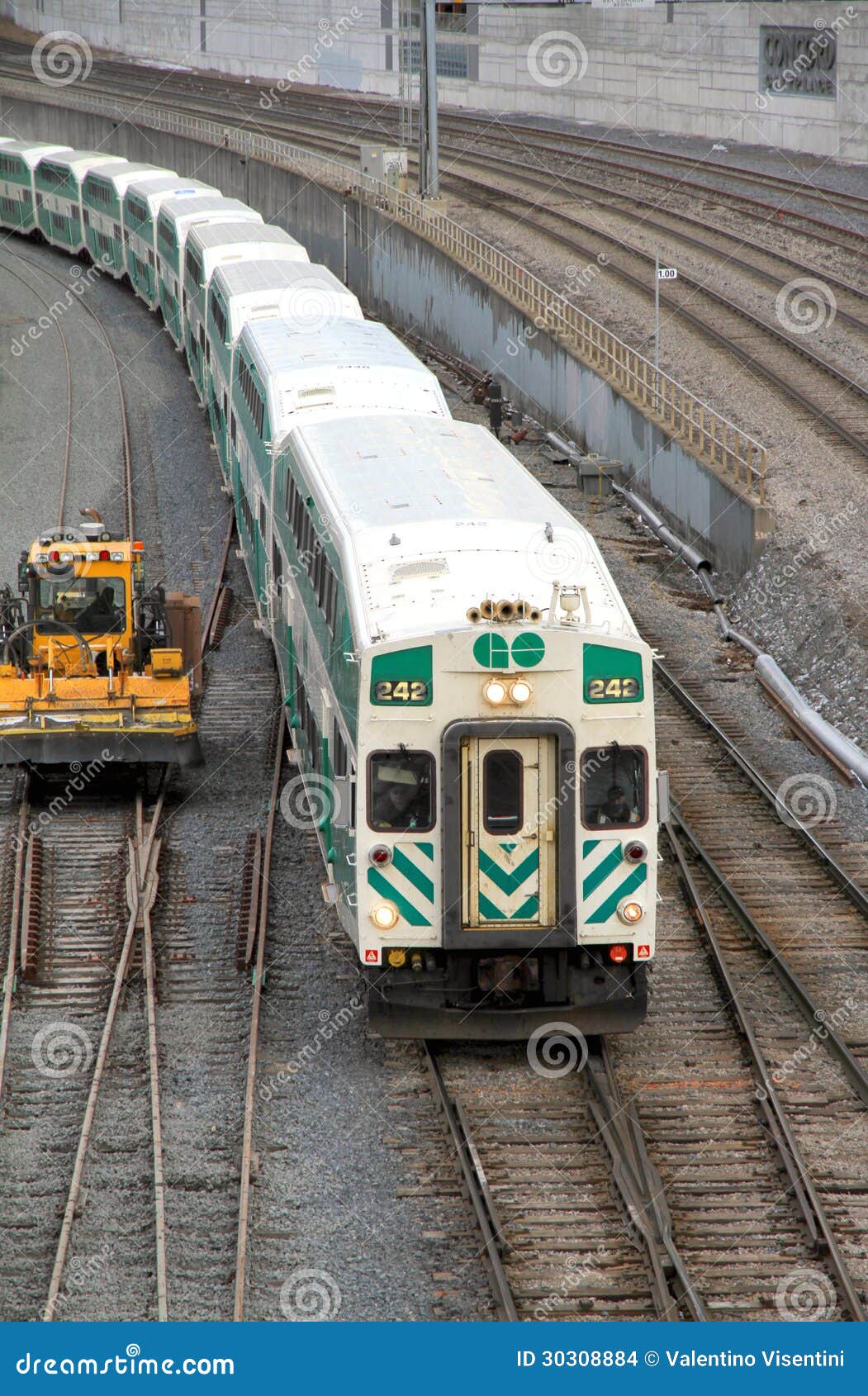 Toronto Go Transit Train editorial stock image. Image of financial ...