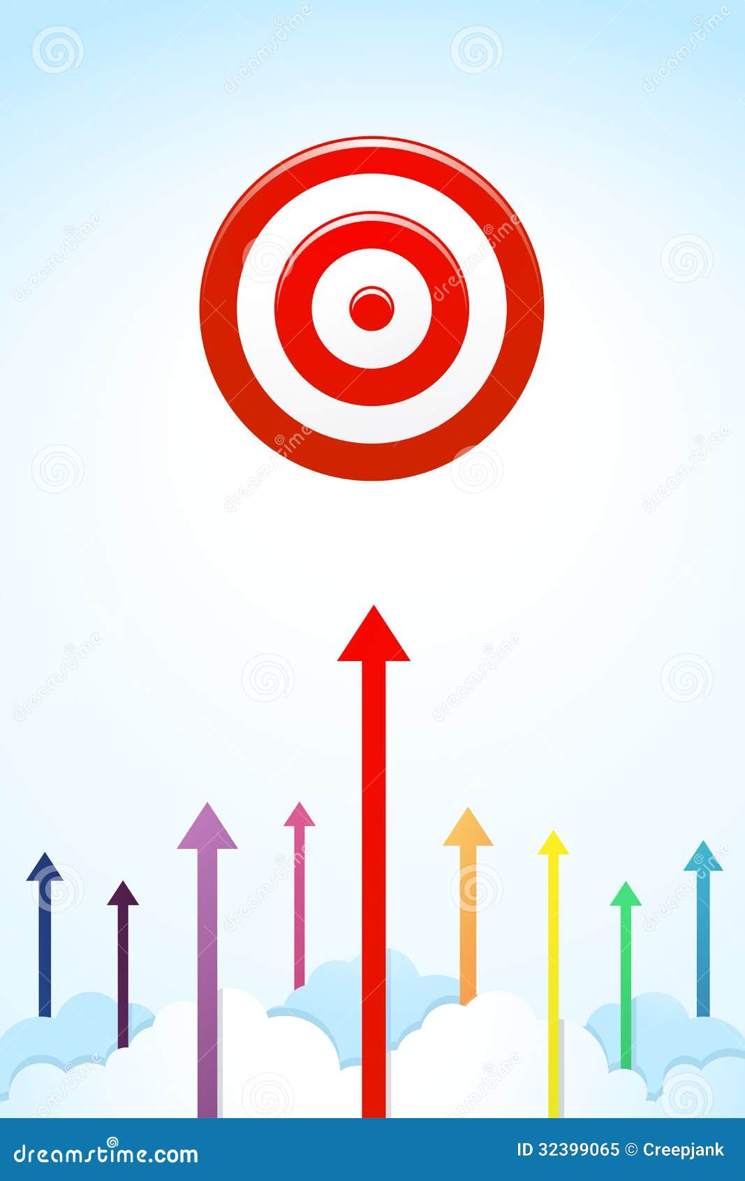 Go up to the target stock illustration. Illustration of motion - 32399065