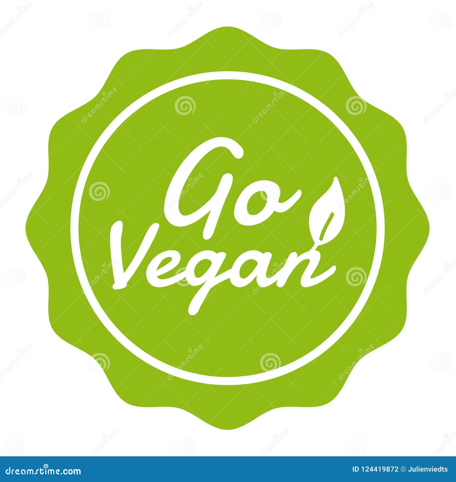 Go Vegan Badge. Vegan Button. Eps10 Vector. Stock Vector - Illustration ...