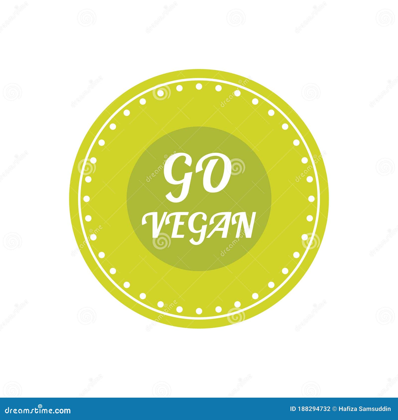 Go Vegan Label. Vector Illustration Decorative Design Stock Vector ...