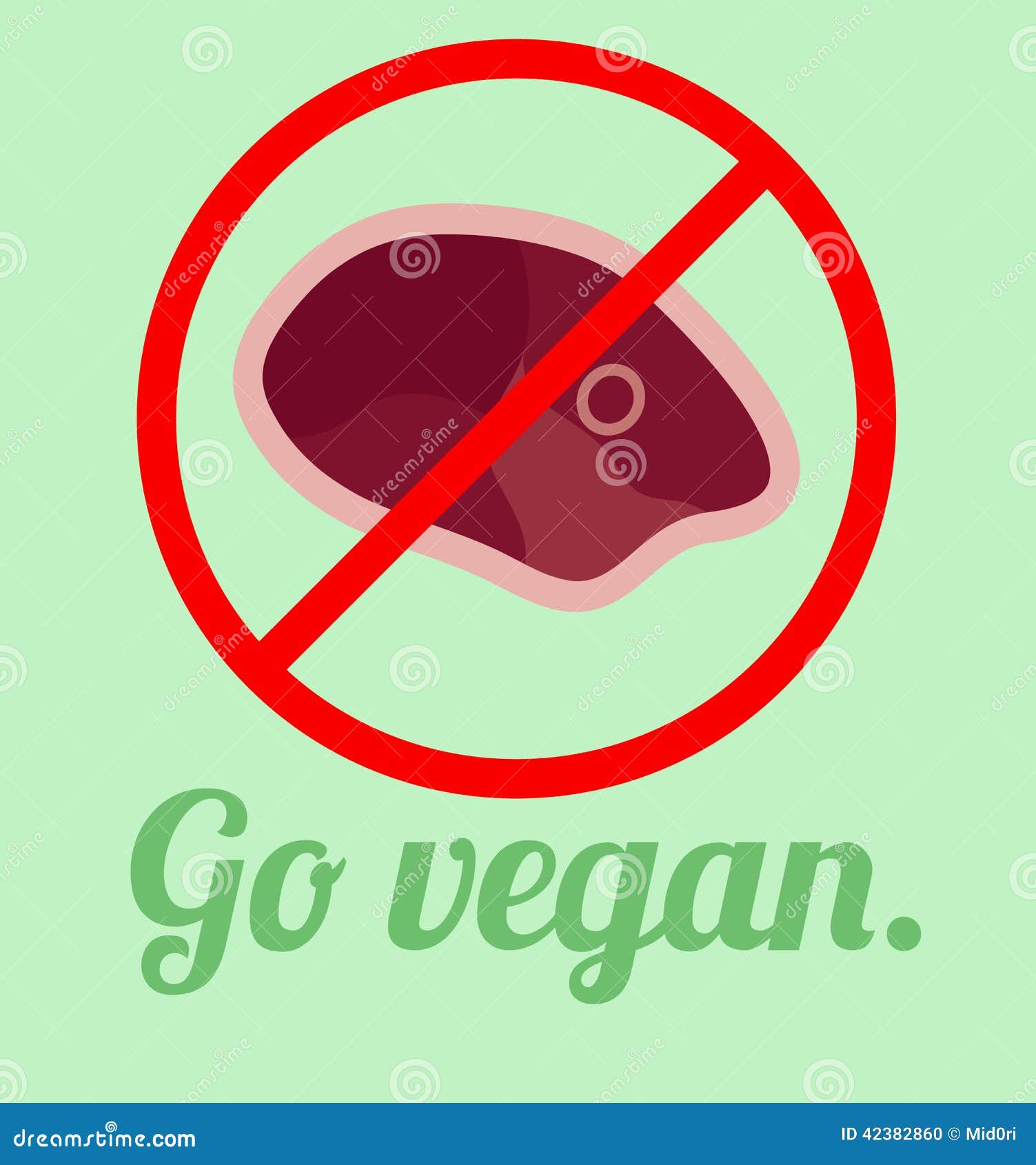 Go vegan poster stock vector. Illustration of natural - 42382860