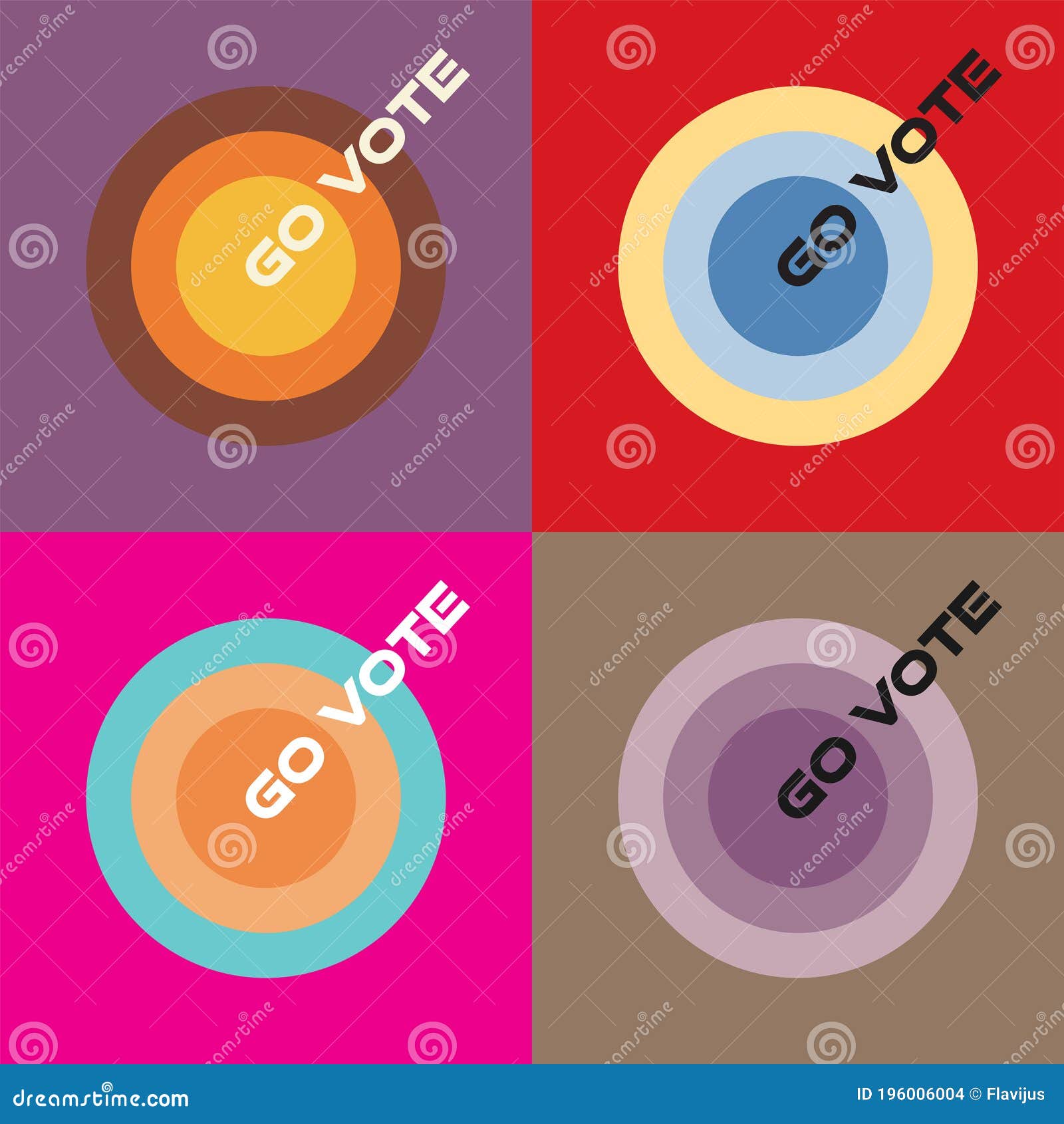 Go Vote text design stock vector. Illustration of candidate - 196006004