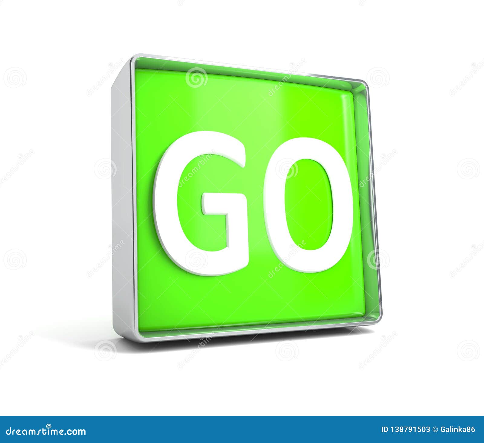 Go - Web Button Isolated on White Background Stock Illustration ...