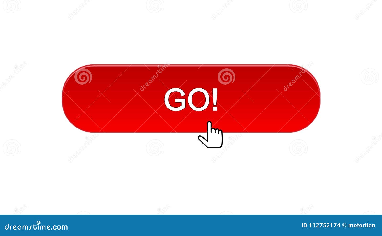Go Web Interface Button Clicked with Mouse Cursor, Red Color, Business Online Stock Illustration ...