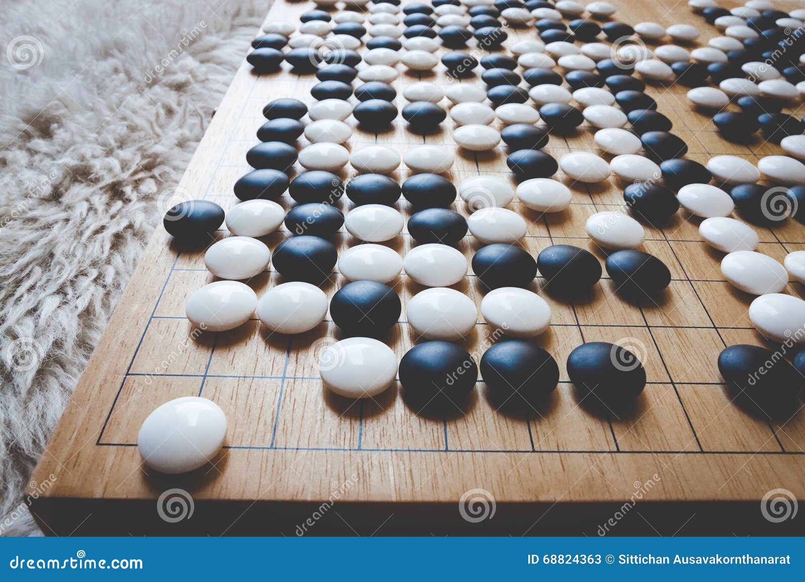 Go or Weiqi board game stock image. Image of board, entertainment ...