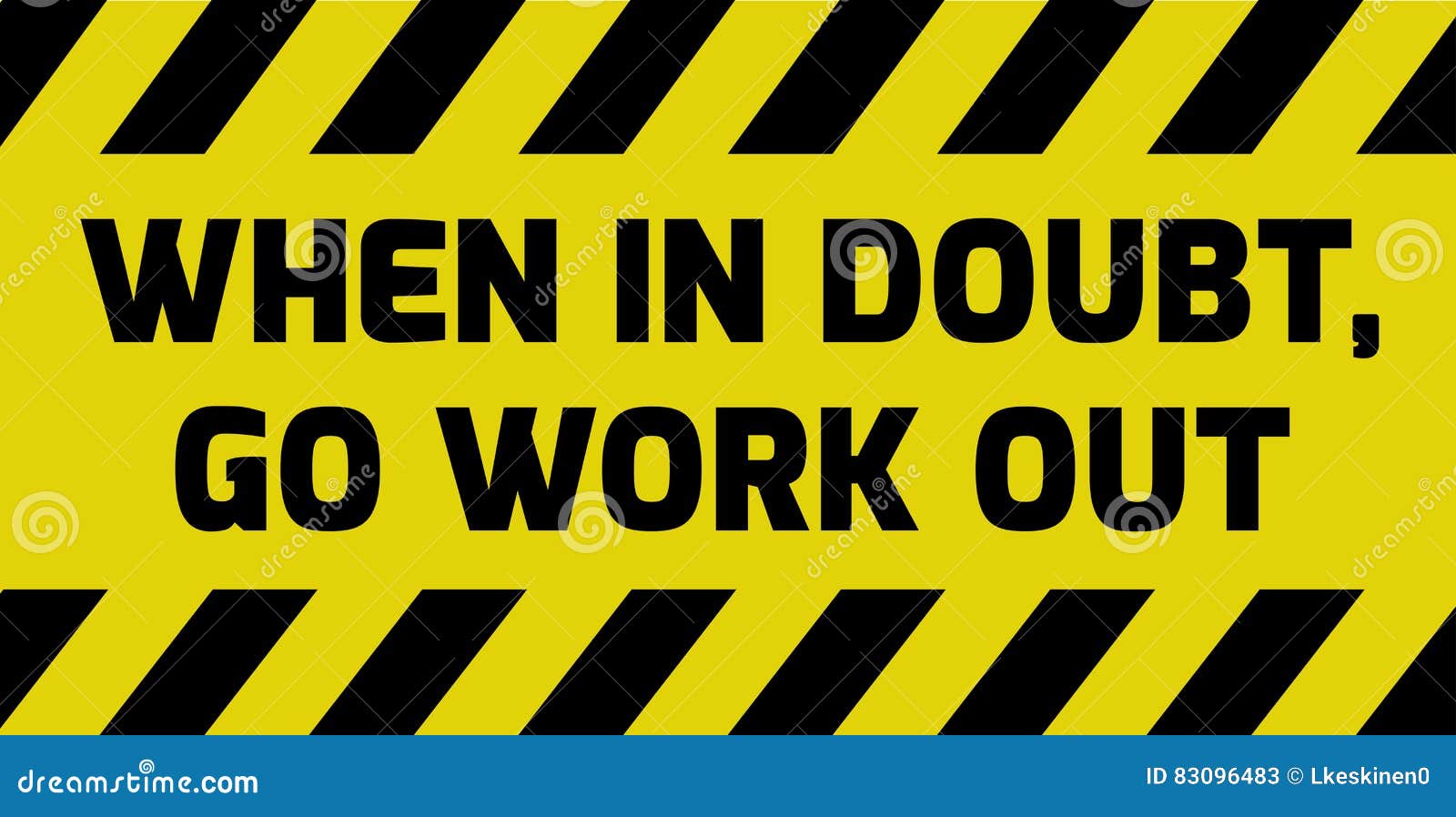 Go work out sign stock vector. Illustration of message - 83096483