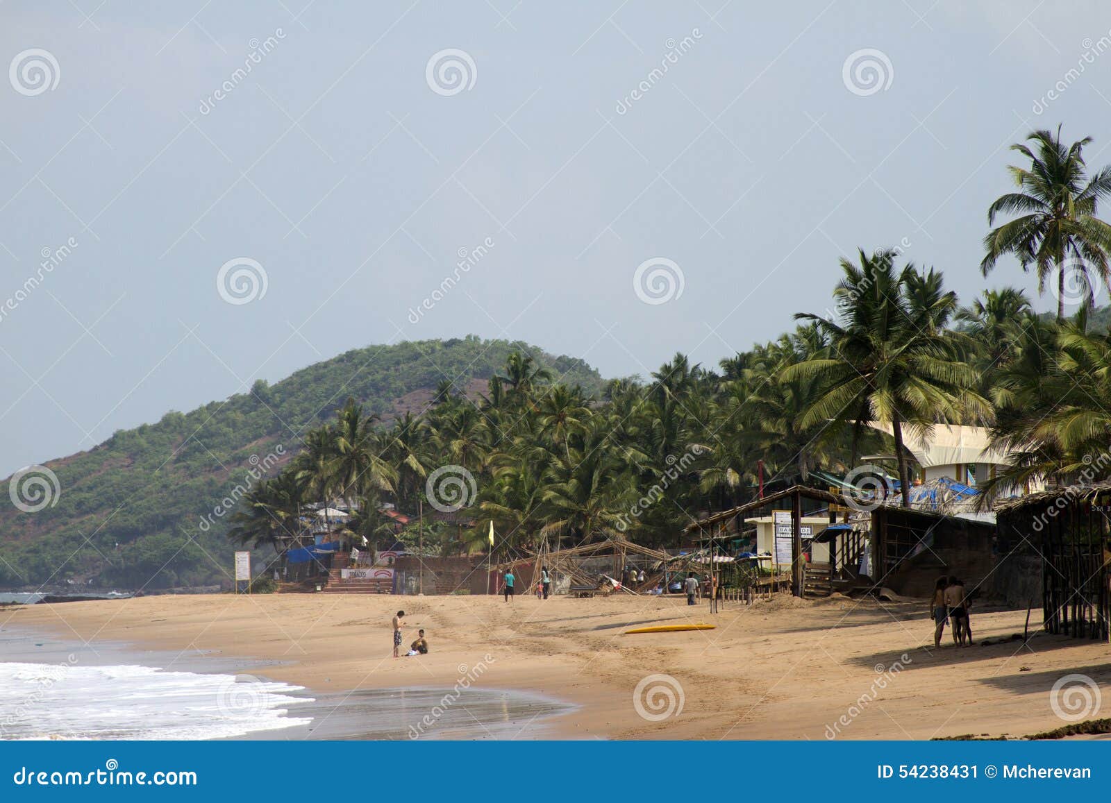 GOA India Beach, Beautiful with Palm Trees Stock Image - Image of beach ...