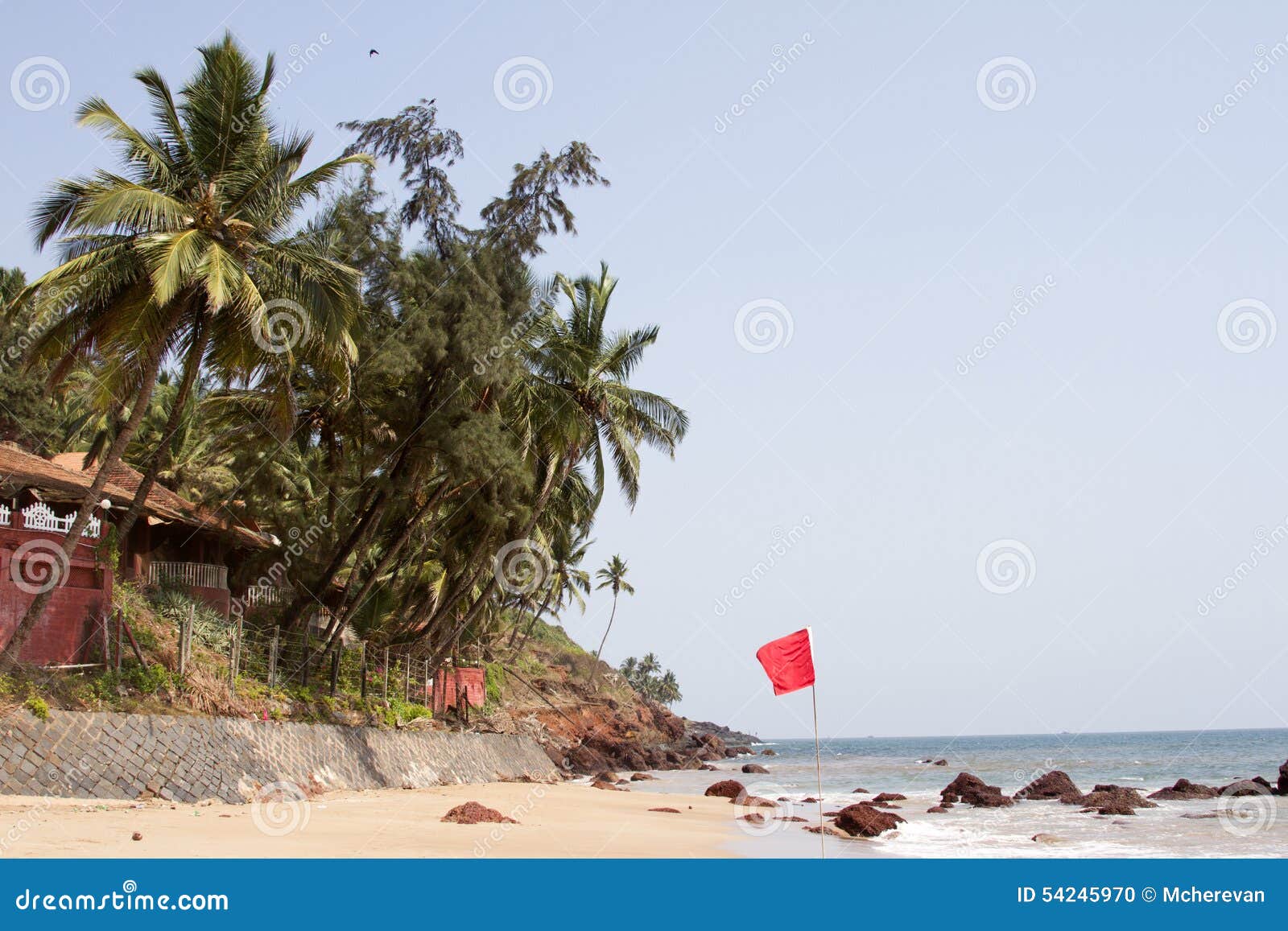 GOA India Beach, Beautiful with Palm Trees Stock Photo - Image of ocean ...