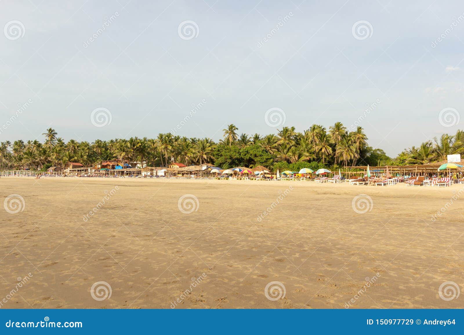 Goa, India - December 20, 2018: View of the Morjim Beach. Beach Life ...