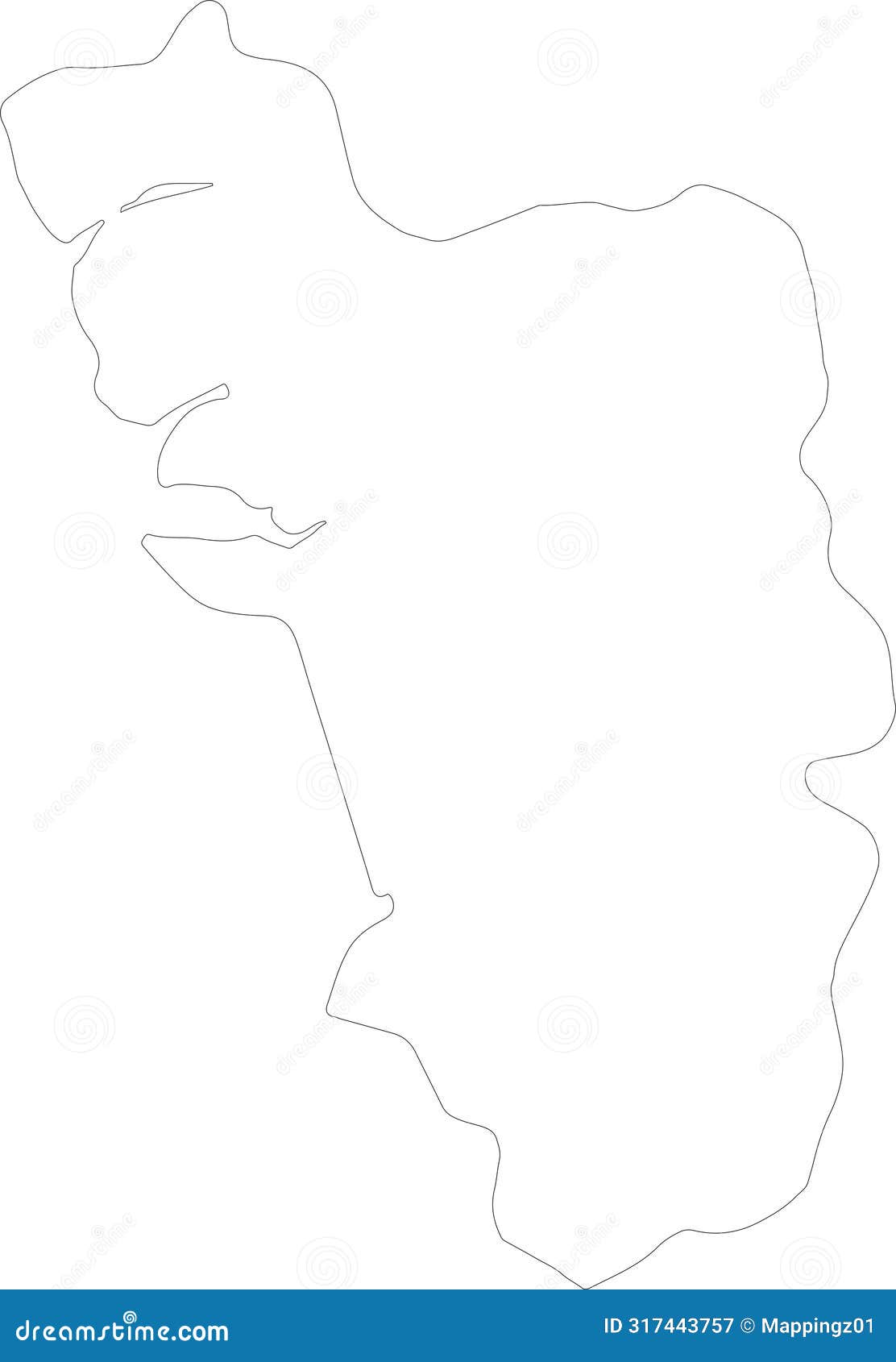 Goa India outline map stock illustration. Illustration of geography ...