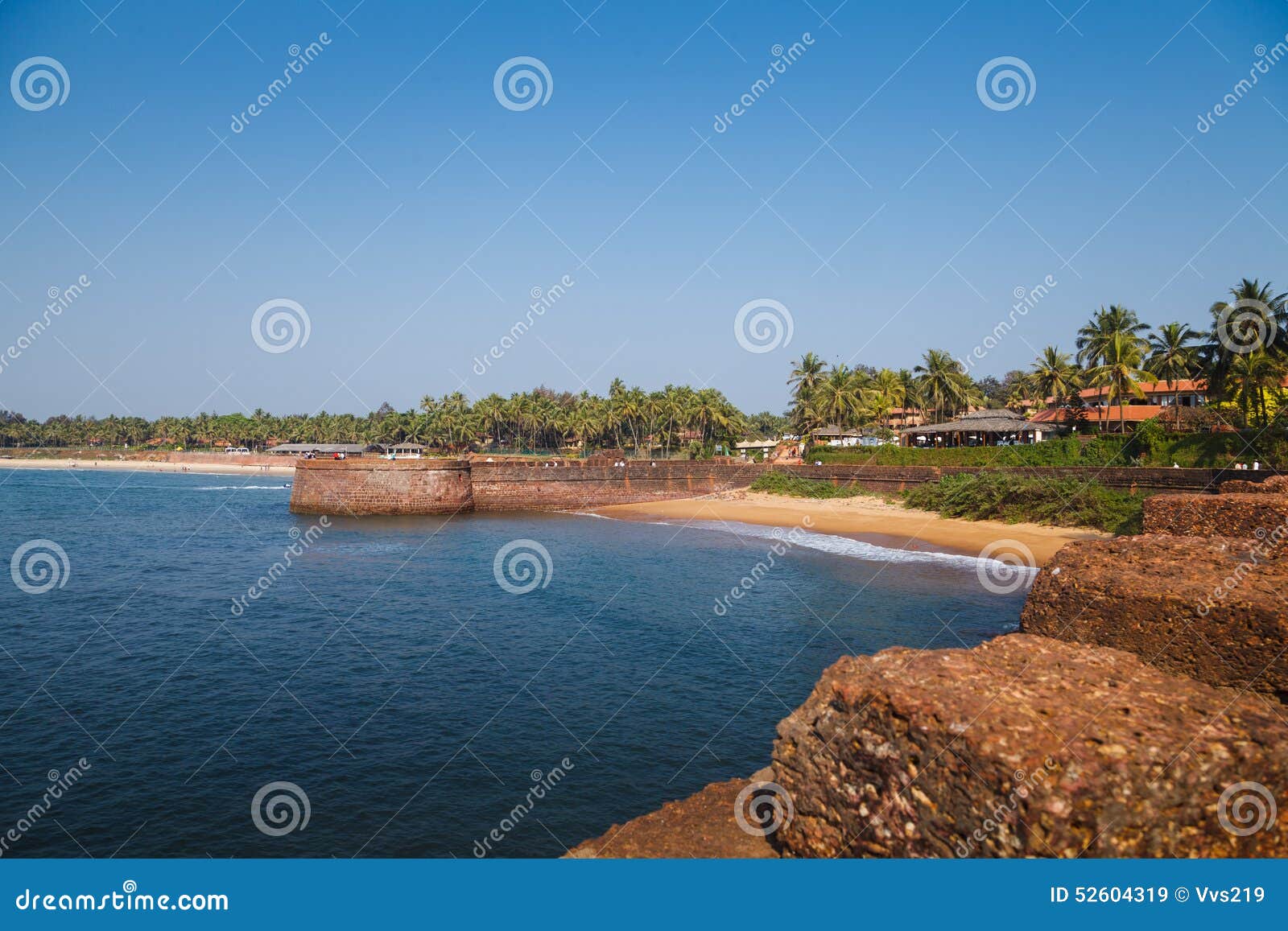 Goa kust Candolim india fotografering för bildbyråer. Bild av idylliskt ...