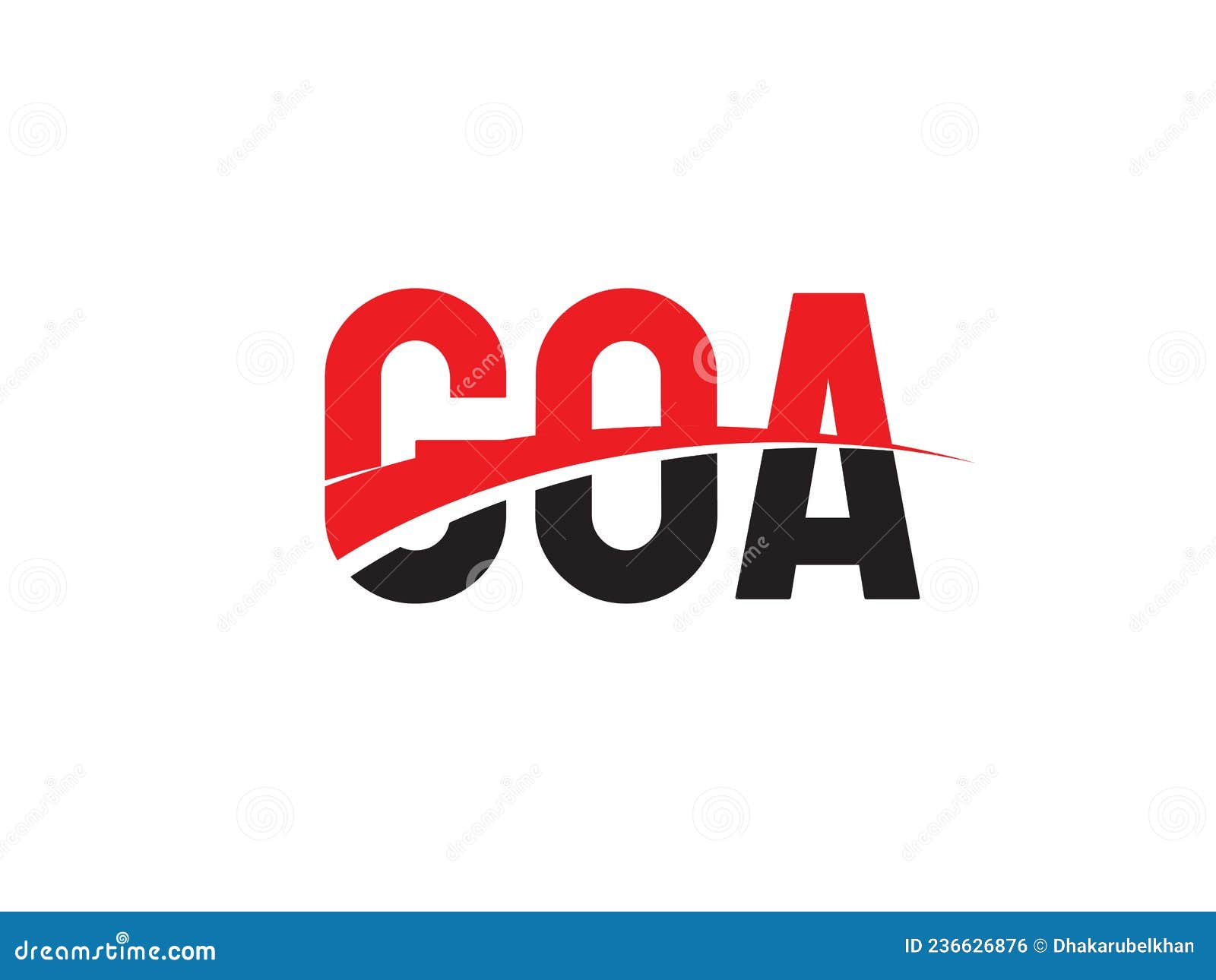 GOA Letter Initial Logo Design Vector Illustration Stock Vector ...