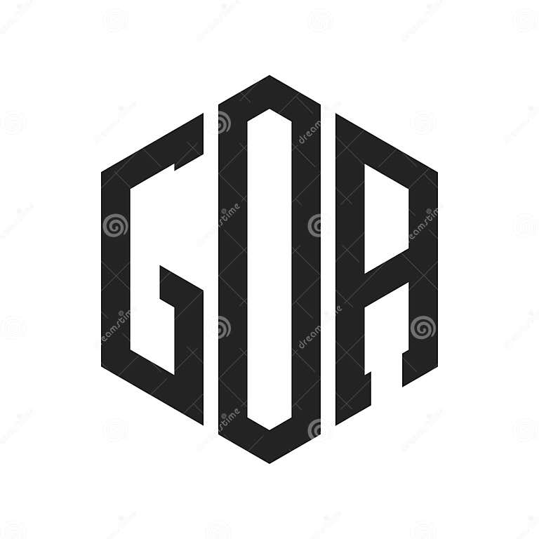 GOA Logo Design. Initial Letter GOA Monogram Logo Using Hexagon Shape ...