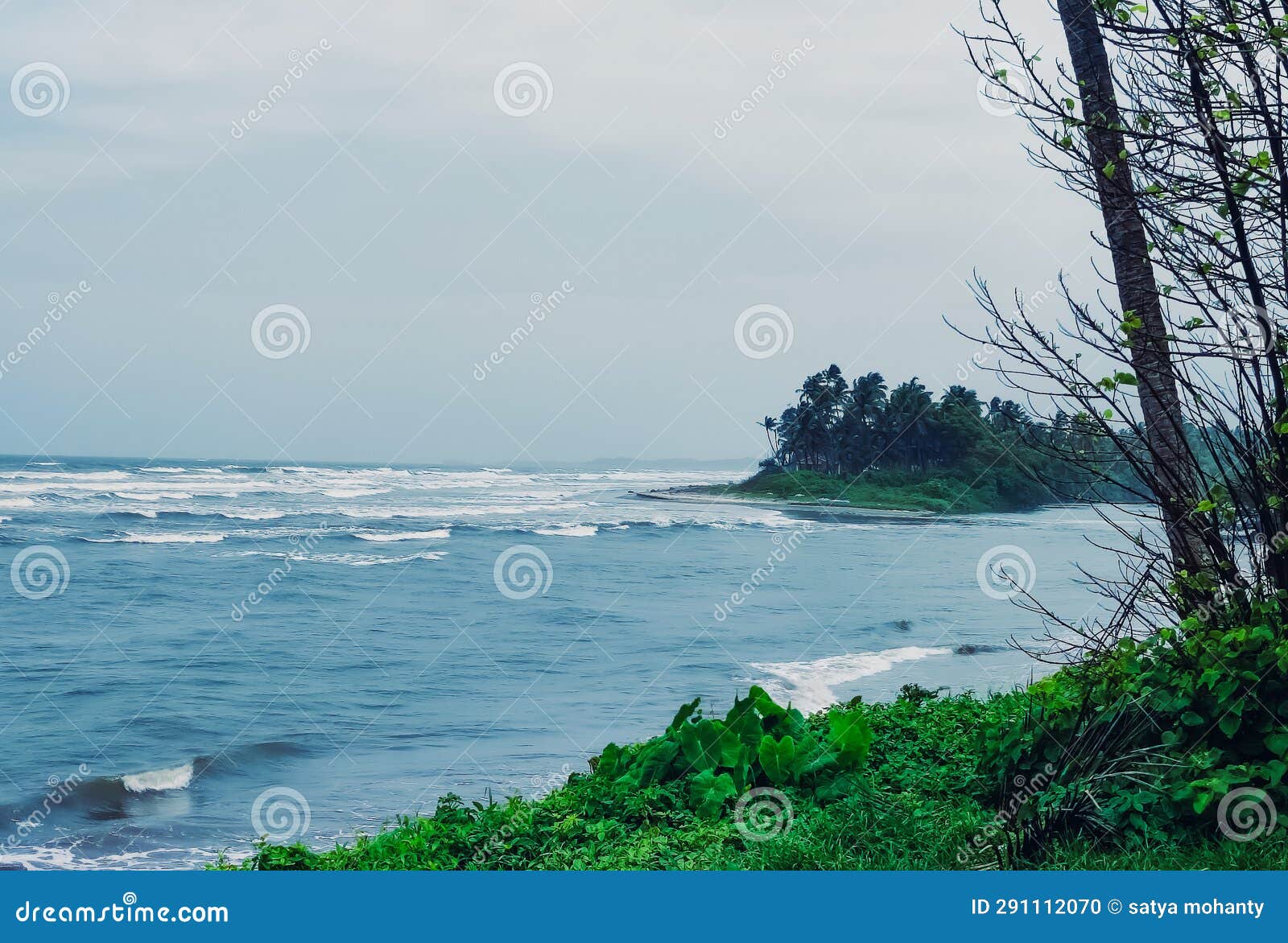Goa sea beach scenery stock photo. Image of scen, beach - 291112070