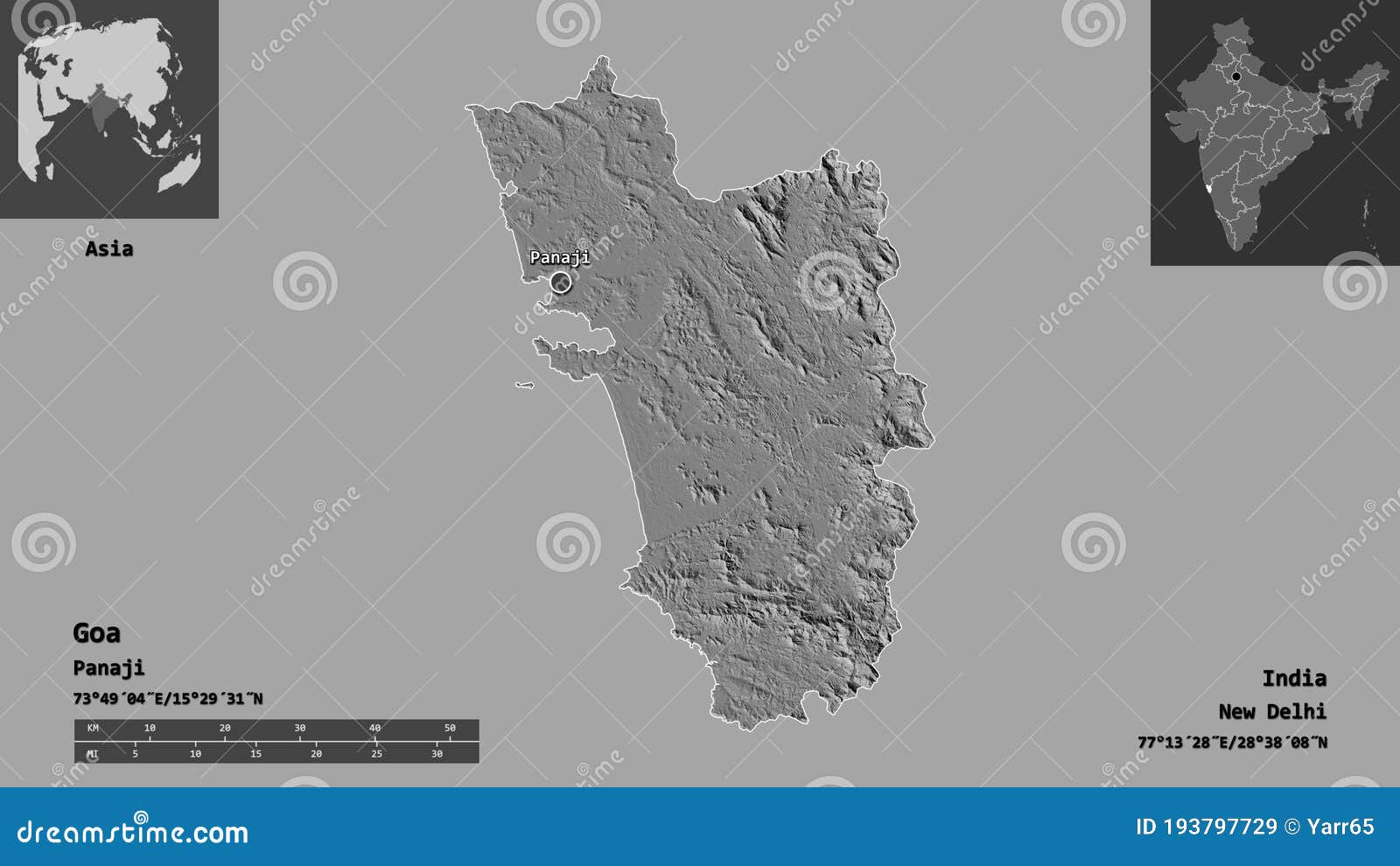 Goa, State of India,. Previews. Bilevel Stock Illustration ...