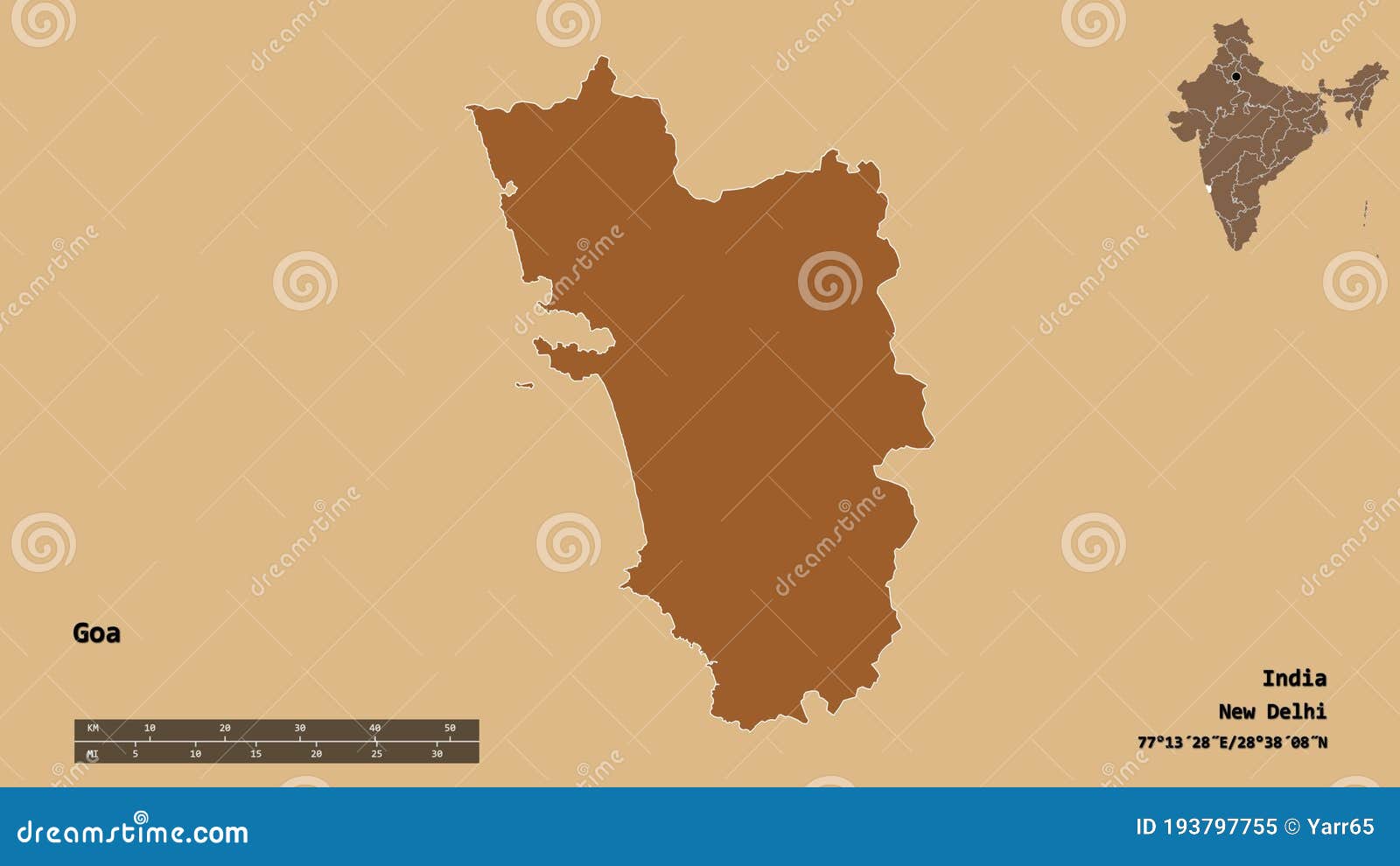 Goa, State of India, Zoomed. Pattern Stock Illustration - Illustration ...