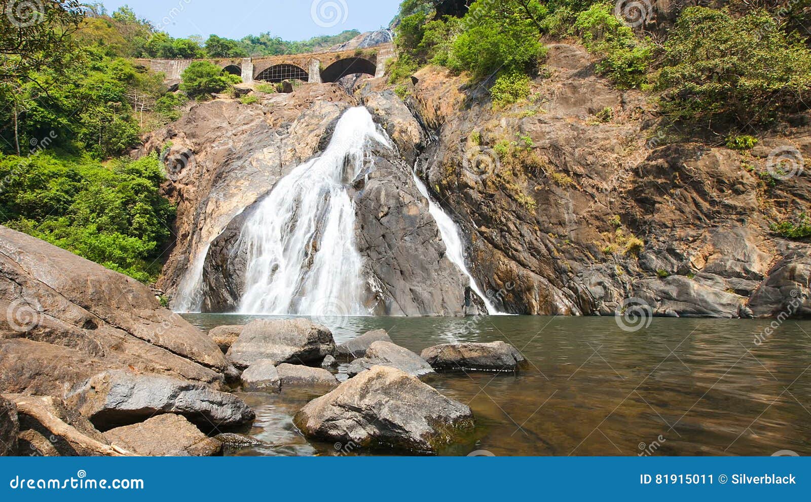 Goa Waterfall Timelapse in India Stock Video - Video of rock, asia ...