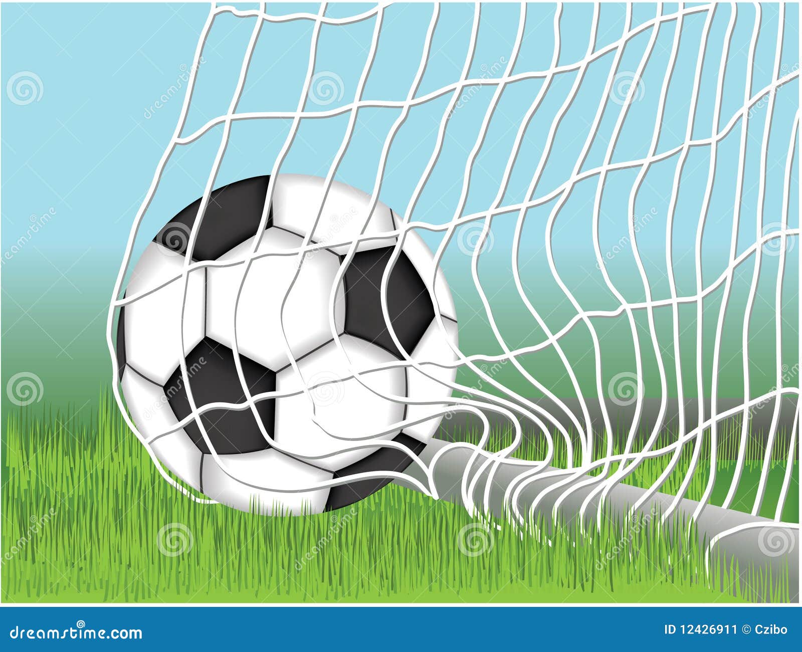 Goal stock vector. Illustration of goalkeeper, draw, athlete - 12426911