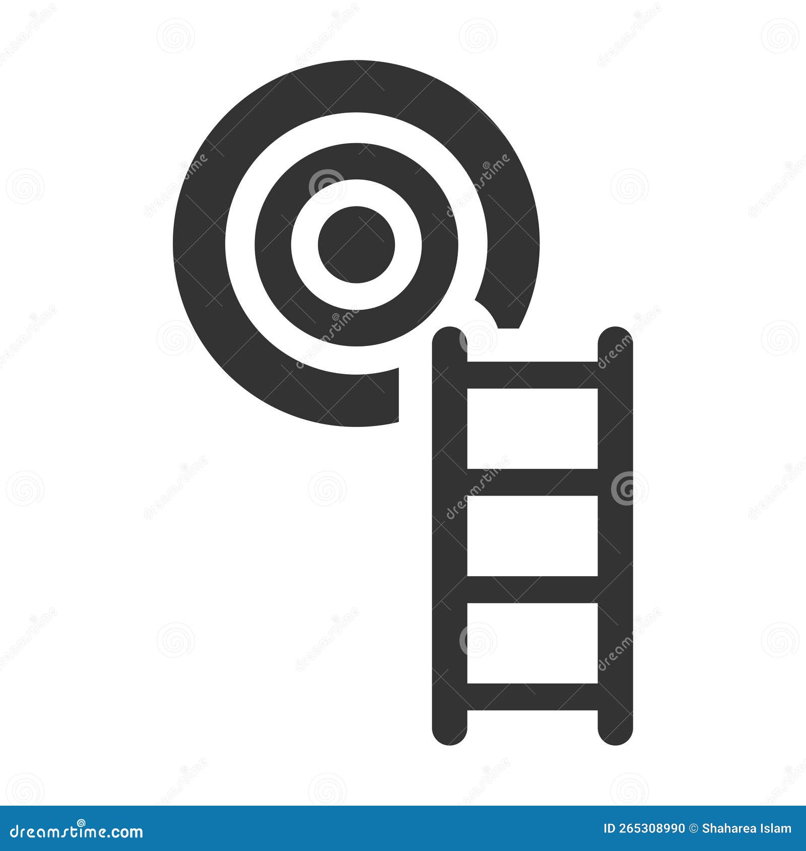 Goal achieve icon stock vector. Illustration of vector - 265308990