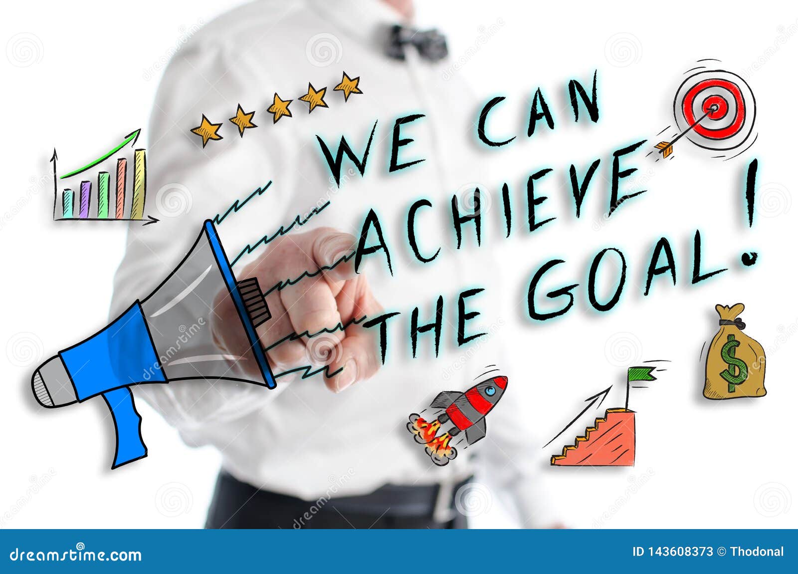 Goal Achievement Concept Shown by a Man Stock Image - Image of word ...