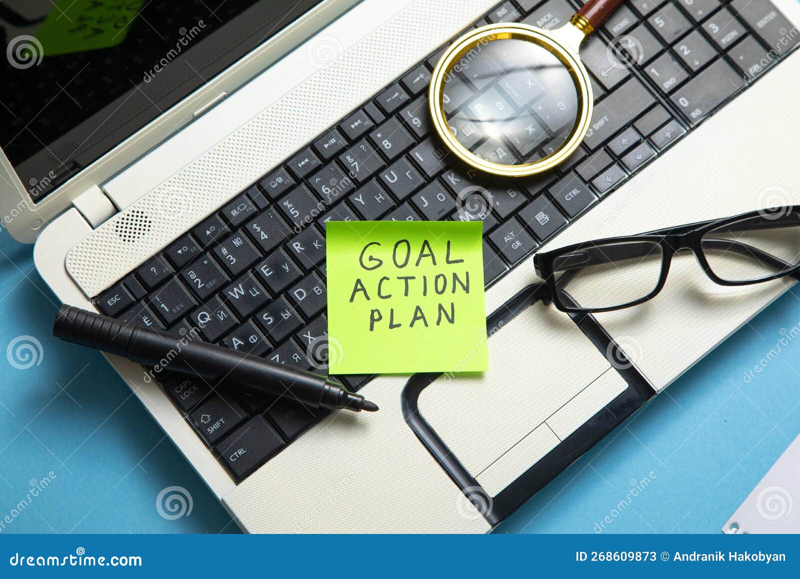 Goal. Action. Plan on Sticky Note Stock Image - Image of management ...