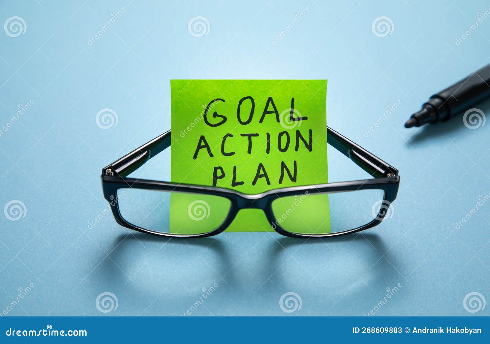 Goal. Action. Plan on Sticky Note Stock Image - Image of challenge ...