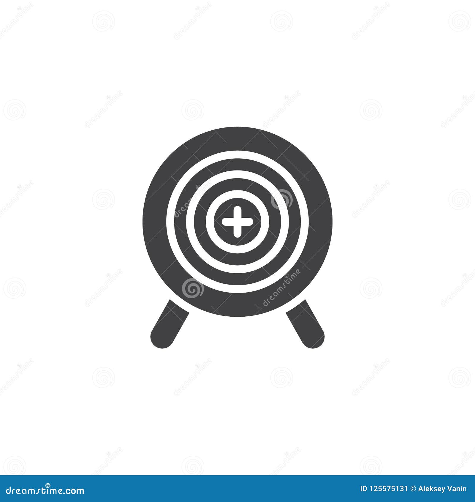 Goal aim vector icon stock vector. Illustration of accurate - 125575131