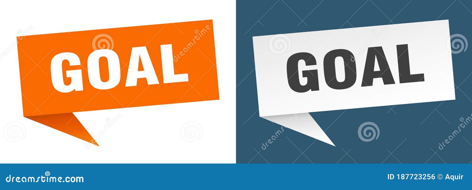 Goal Banner. Goal Speech Bubble Label Set Stock Vector - Illustration ...