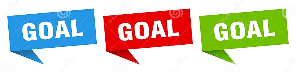 Goal Banner. Goal Speech Bubble Label Set Stock Vector - Illustration ...