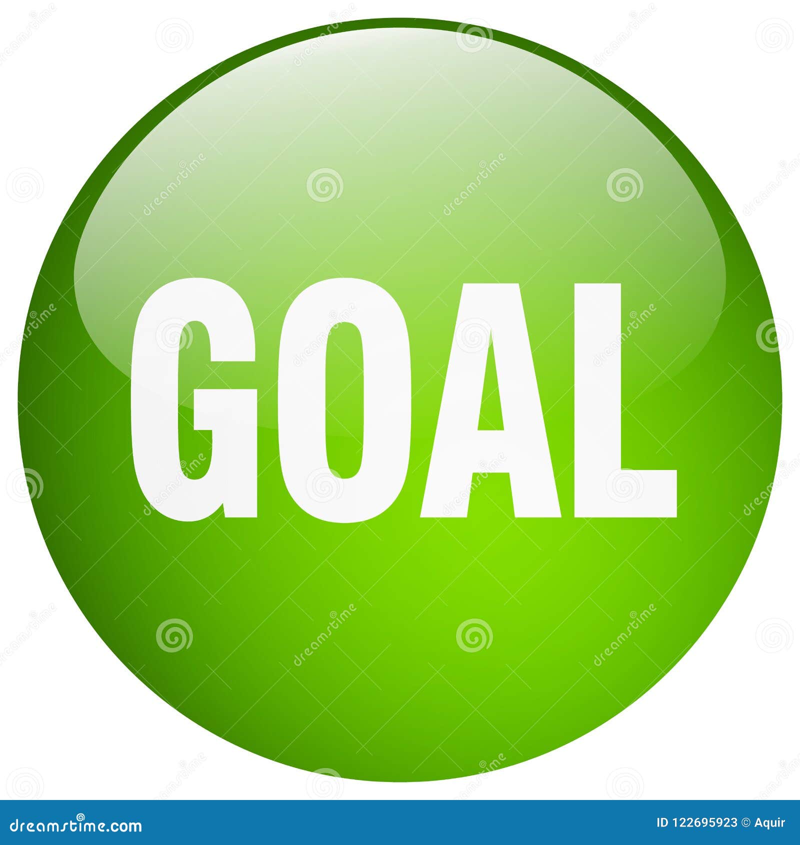 Goal button stock vector. Illustration of sign, template - 122695923