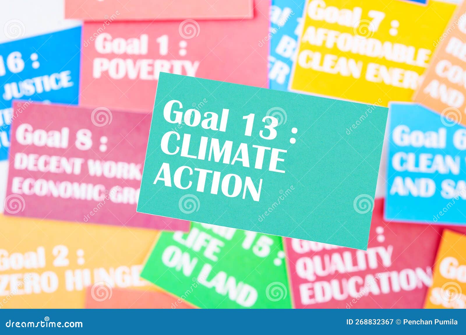 The Goal 13 : Climate Action. the SDGs 17 Development Goals Environment ...