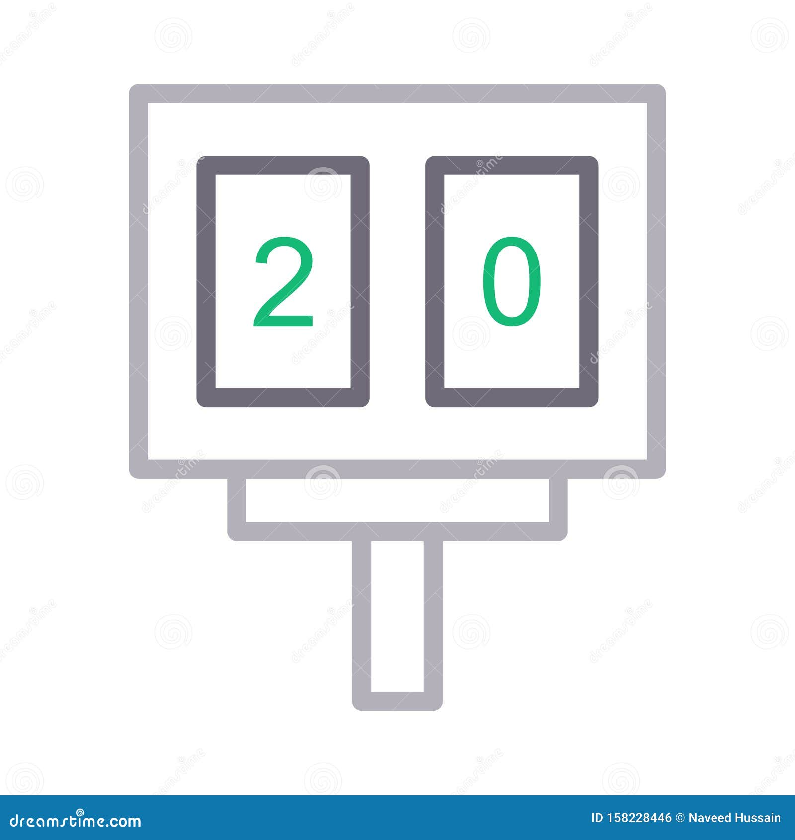 Goal Color Line Vector Icon Stock Vector - Illustration of sign, pack ...