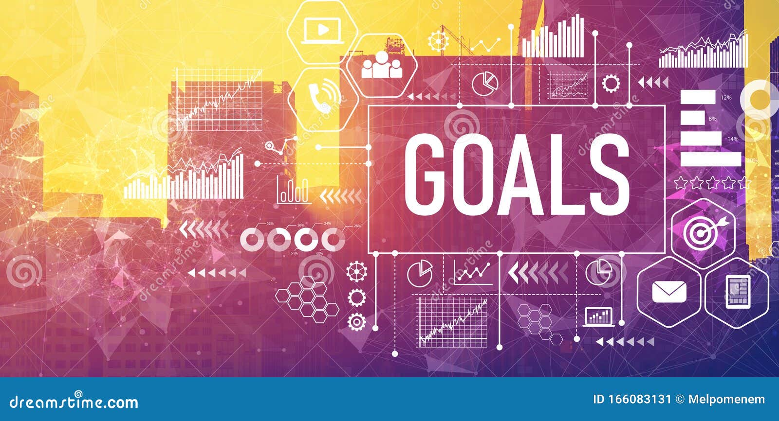 Goal Concept with Downtown San Francisco Stock Image - Image of goal ...