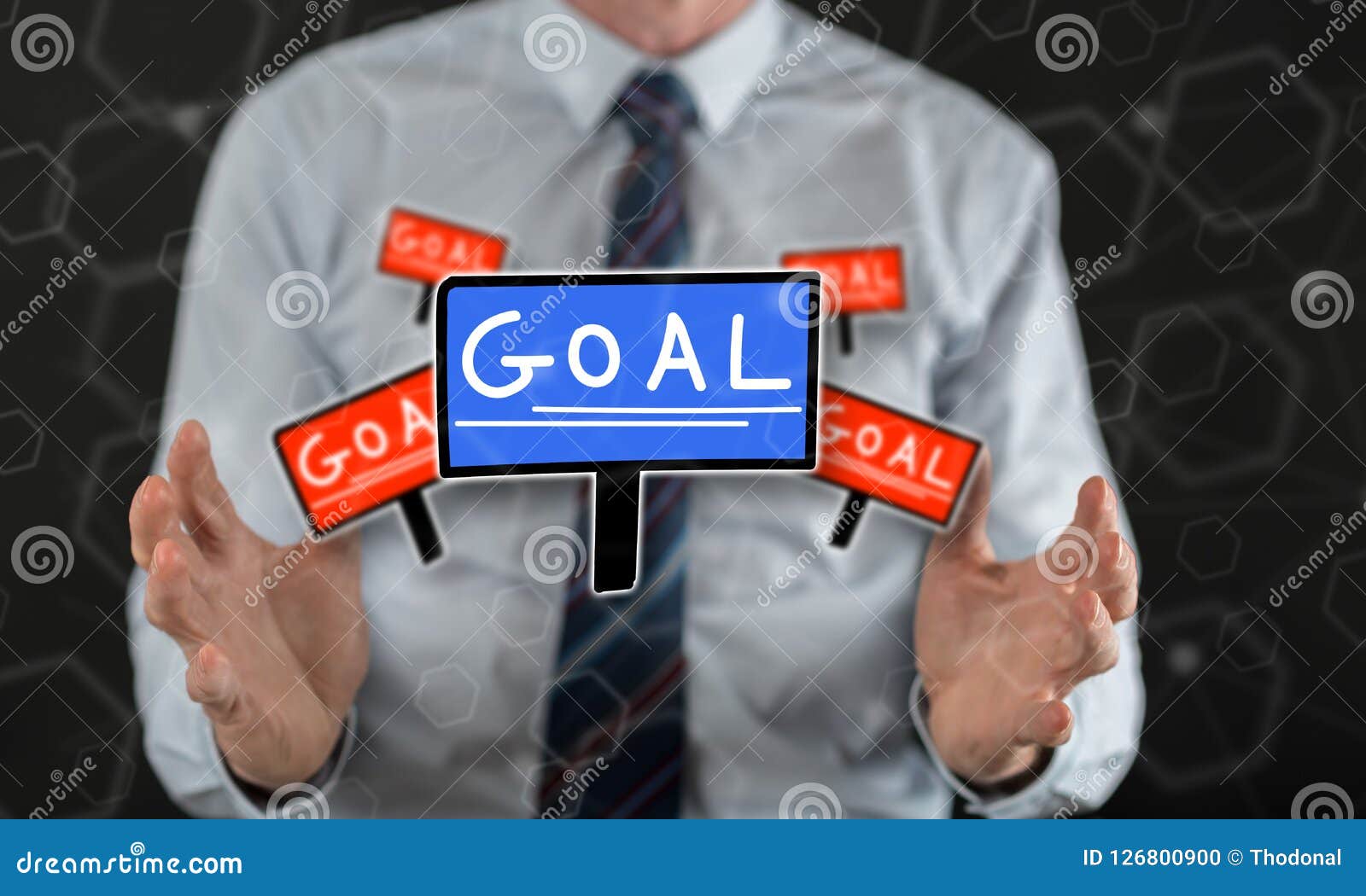 Concept of goal stock illustration. Illustration of reaching - 126800900