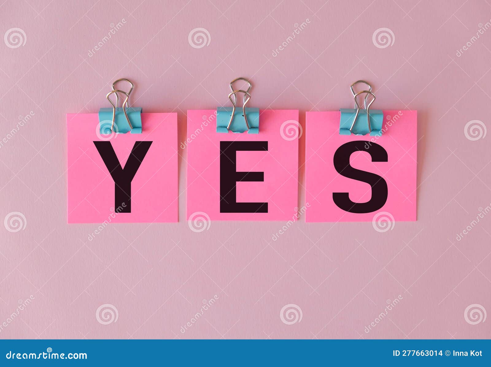 Goal Concept - Index Finger Holding Note with Handwritten YES Word ...