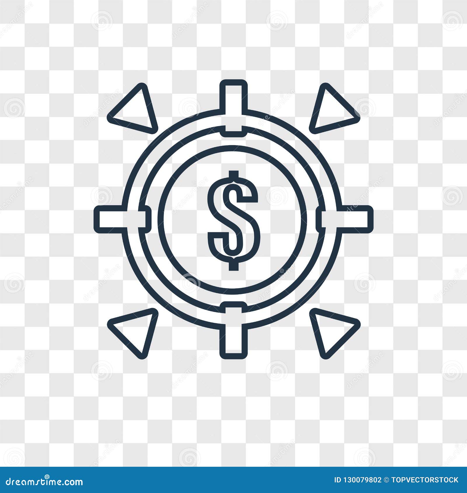 Goal Concept Vector Linear Icon Isolated on Transparent Background ...