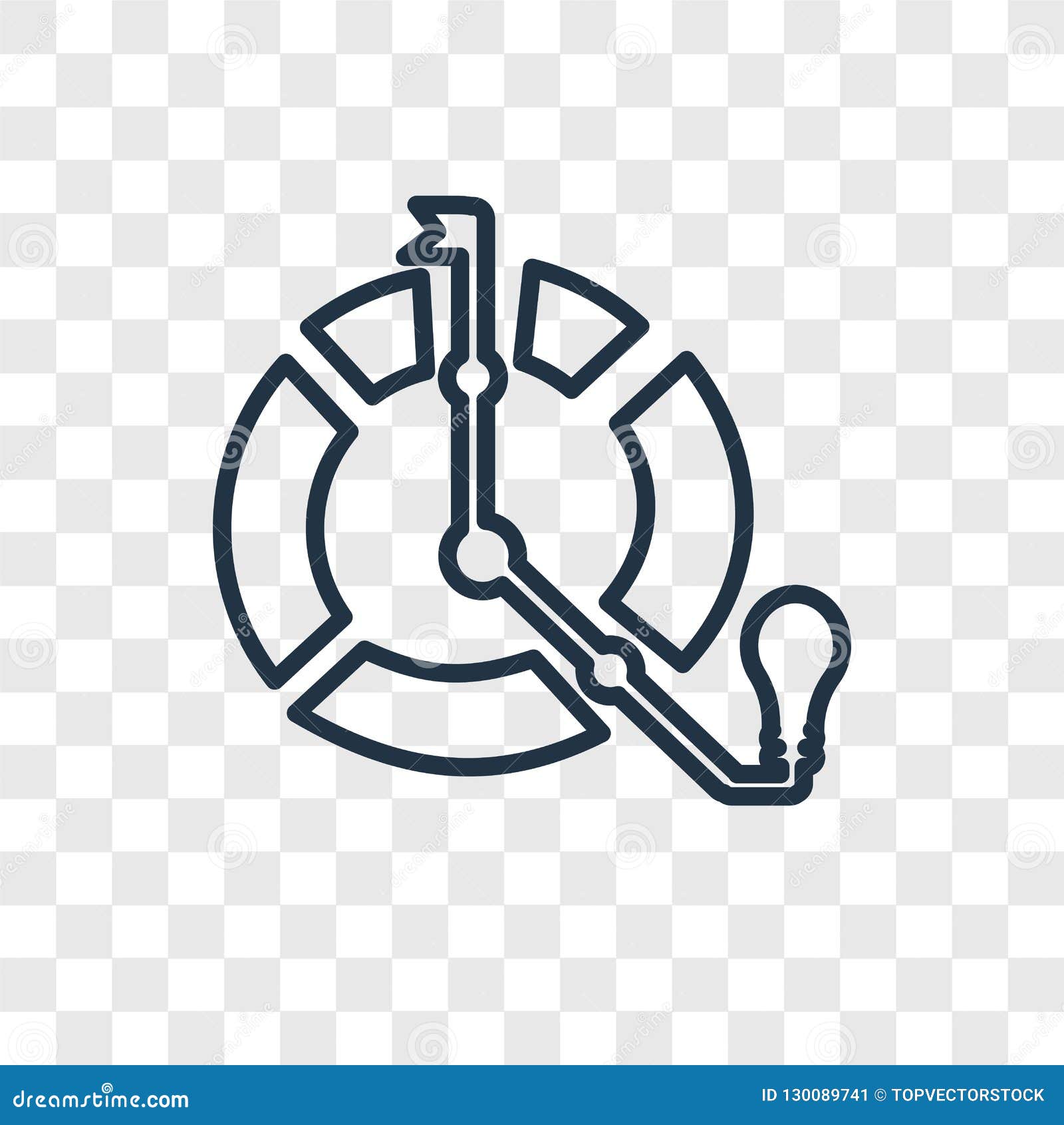 Goal Concept Vector Linear Icon Isolated on Transparent Background ...