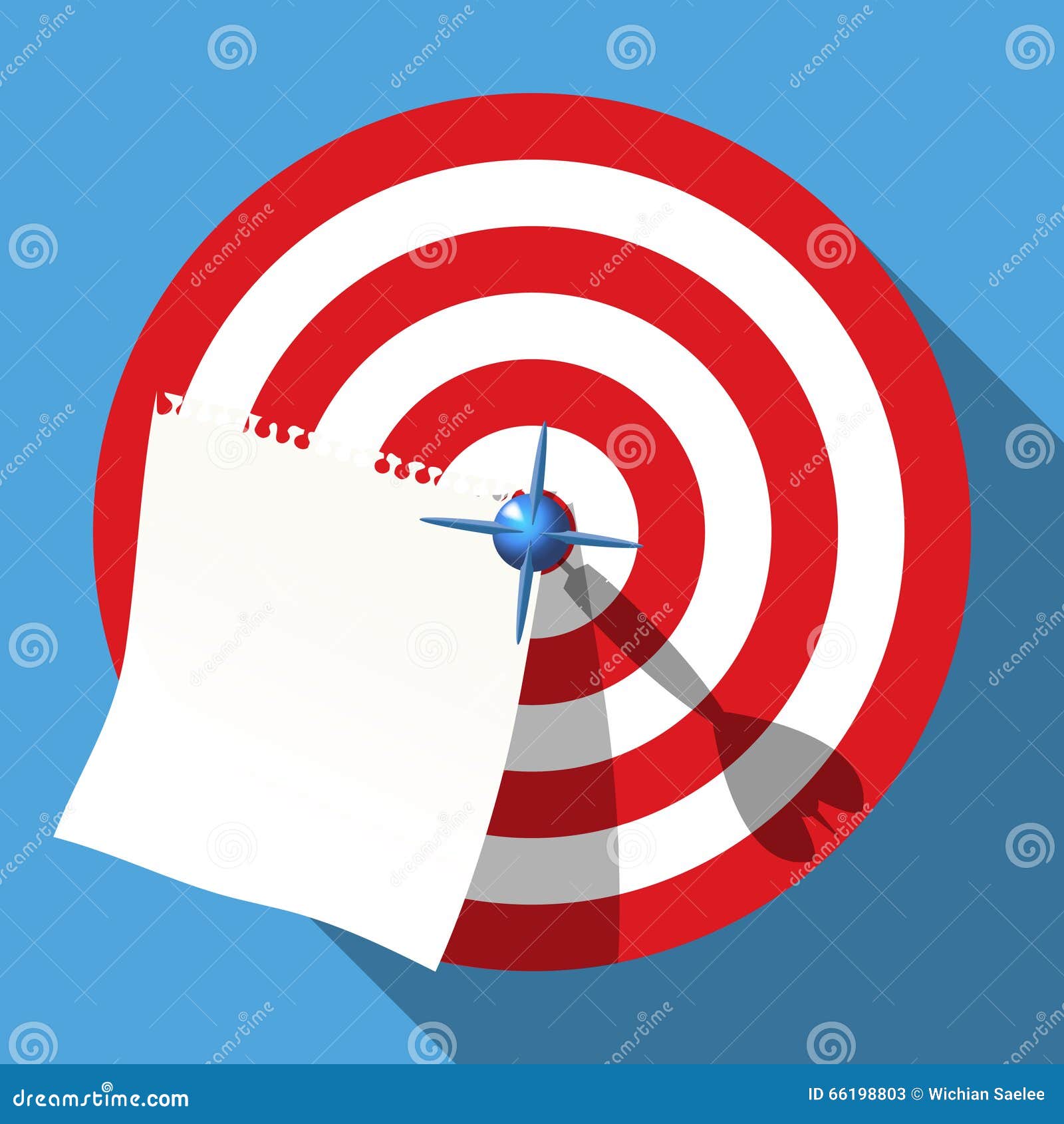 Goal, dart and note stock vector. Illustration of office - 66198803