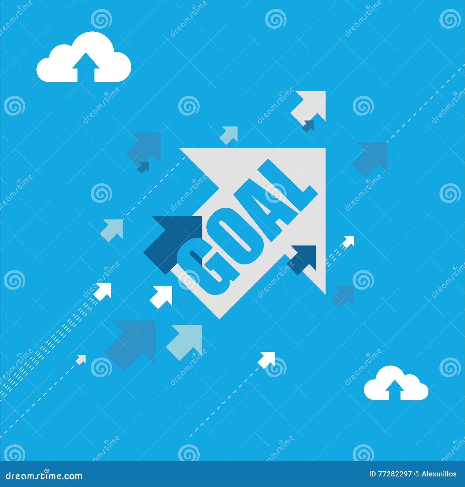 Goal Destination Arrows Illustration Concept Stock Illustration ...