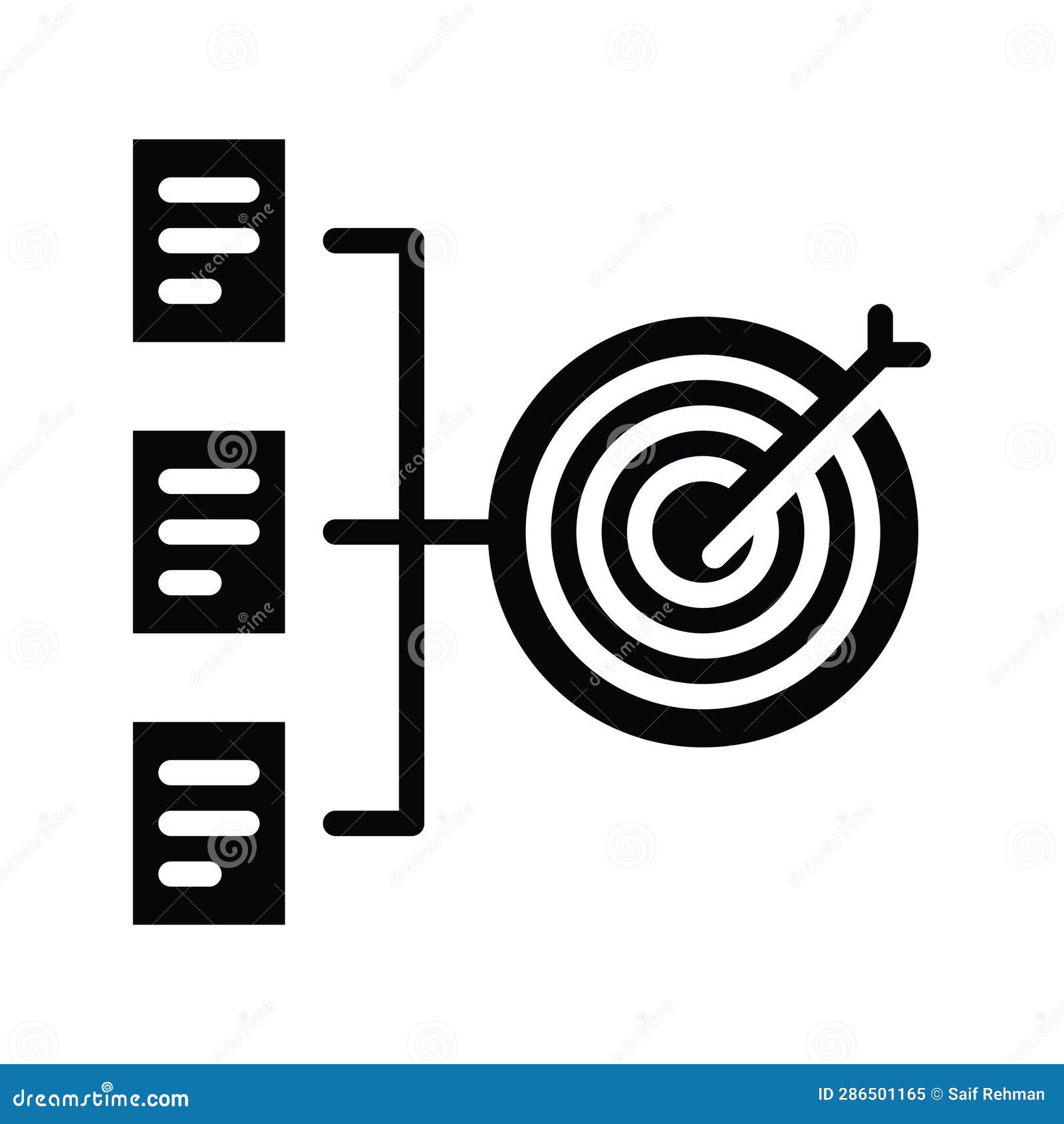 Goal Diagram Vector Solid Icon Style Illustration. EPS 10 File Stock ...