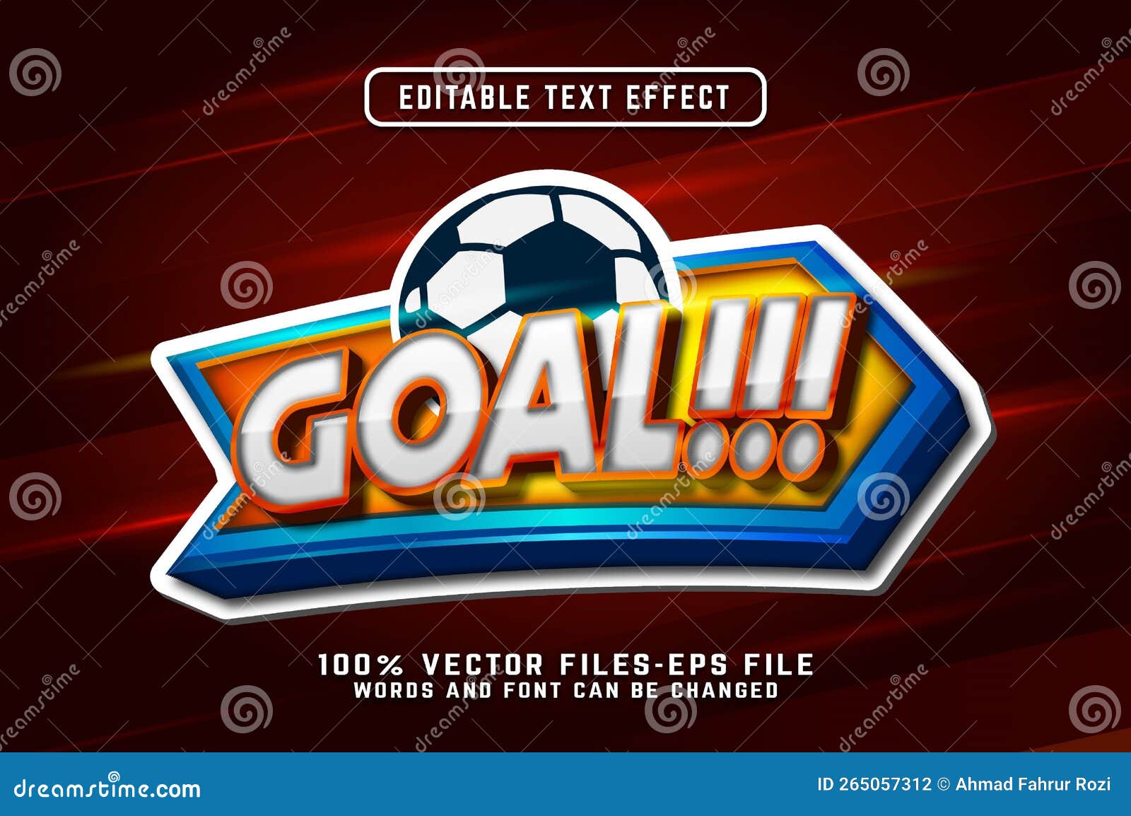 Goal Editable Text Effect for World Cup Premium Vectors Stock Vector ...