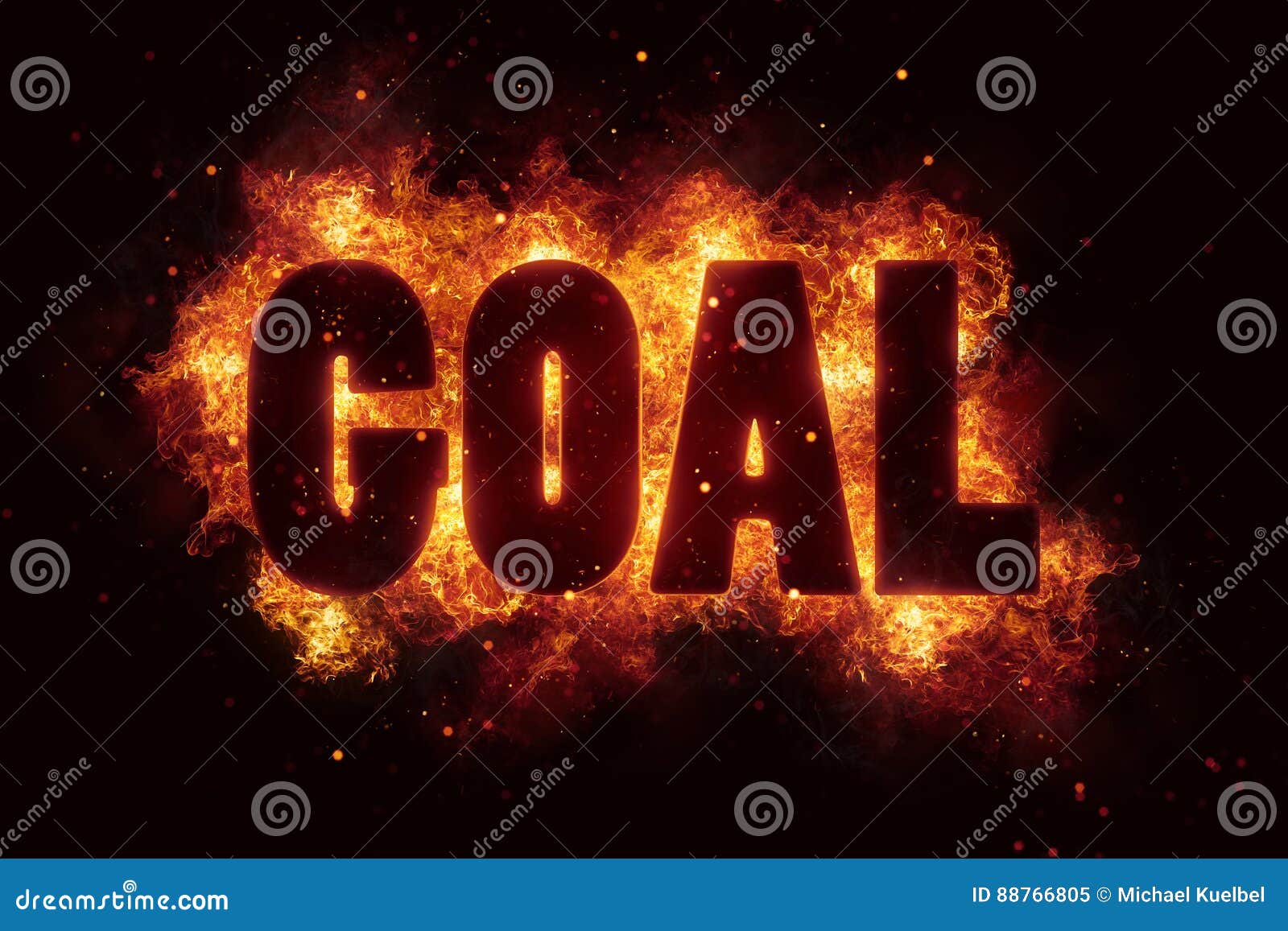 Goal Fire Text Flame Flames Burn Burning Hot Explosion Stock ...