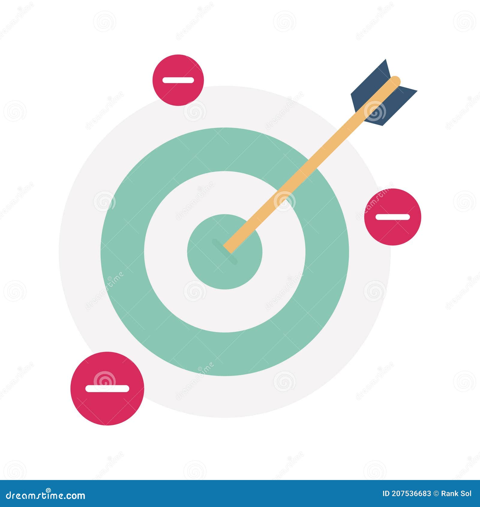 Goal Flat Vector Icon Which Can Easily Modify or Edit Stock Vector ...