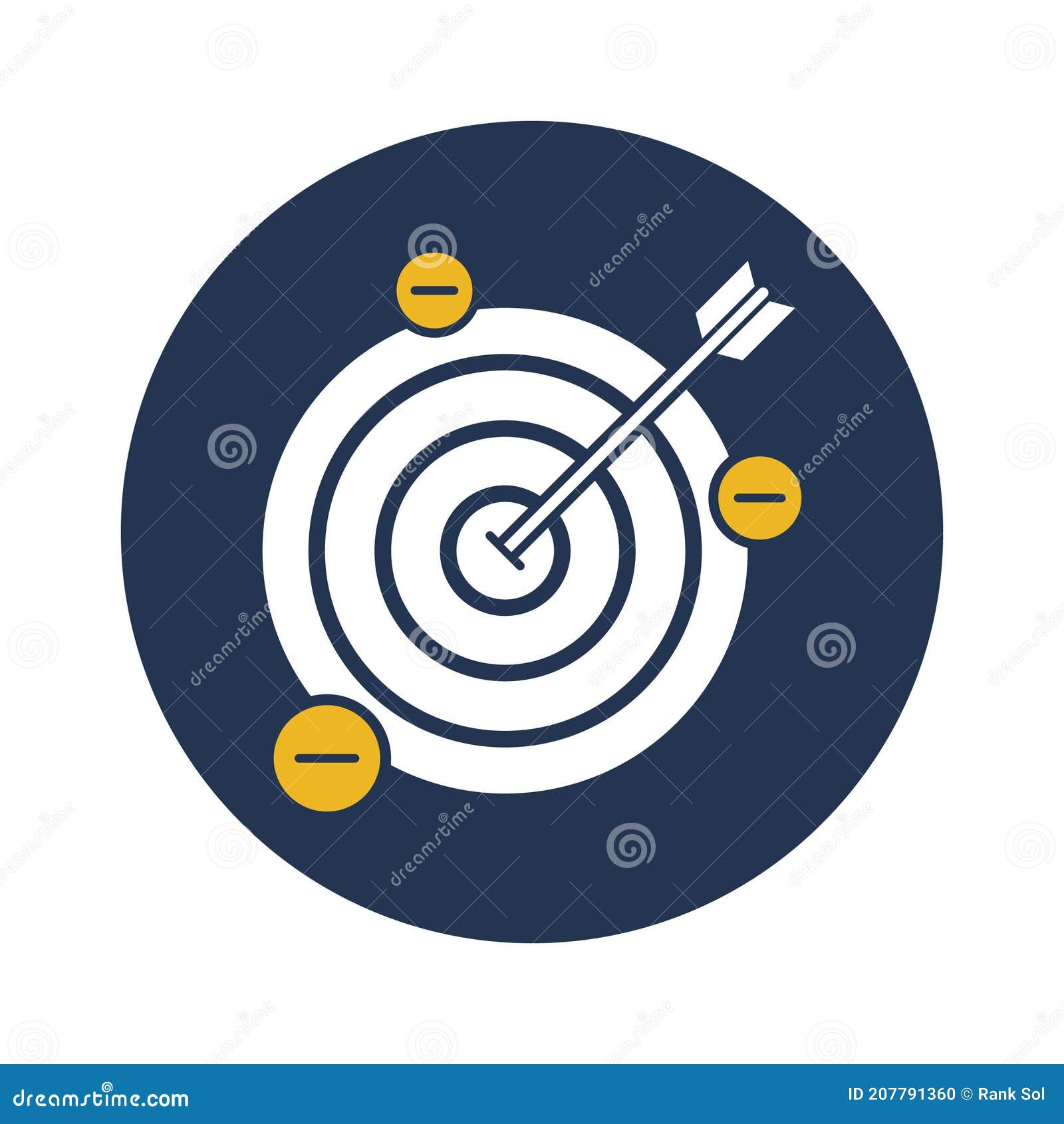 Goal Flat Vector Icon Which Can Easily Modify or Edit Stock Vector ...