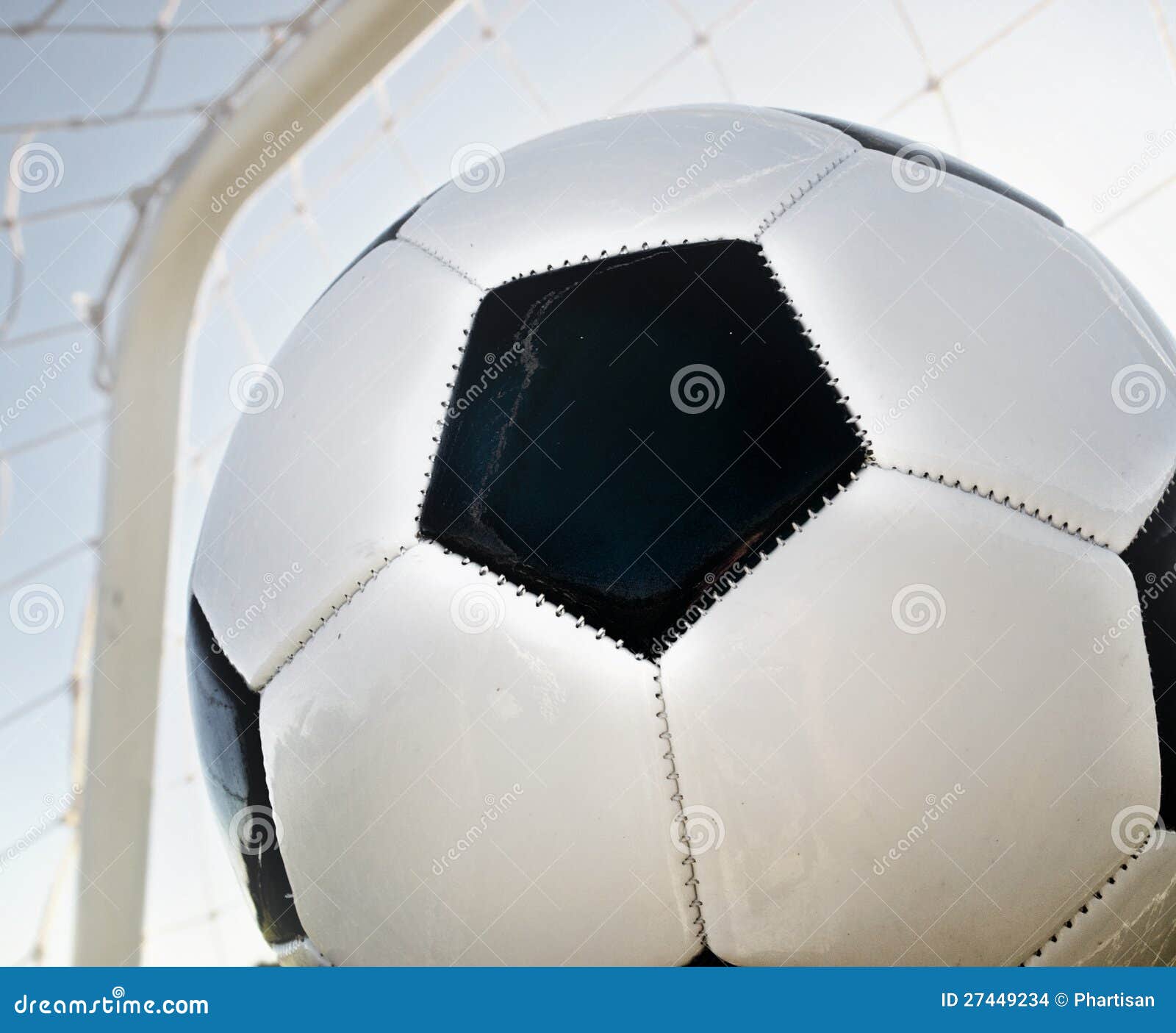 Goal! Football in the Back of the Net! Stock Photo - Image of athletic ...