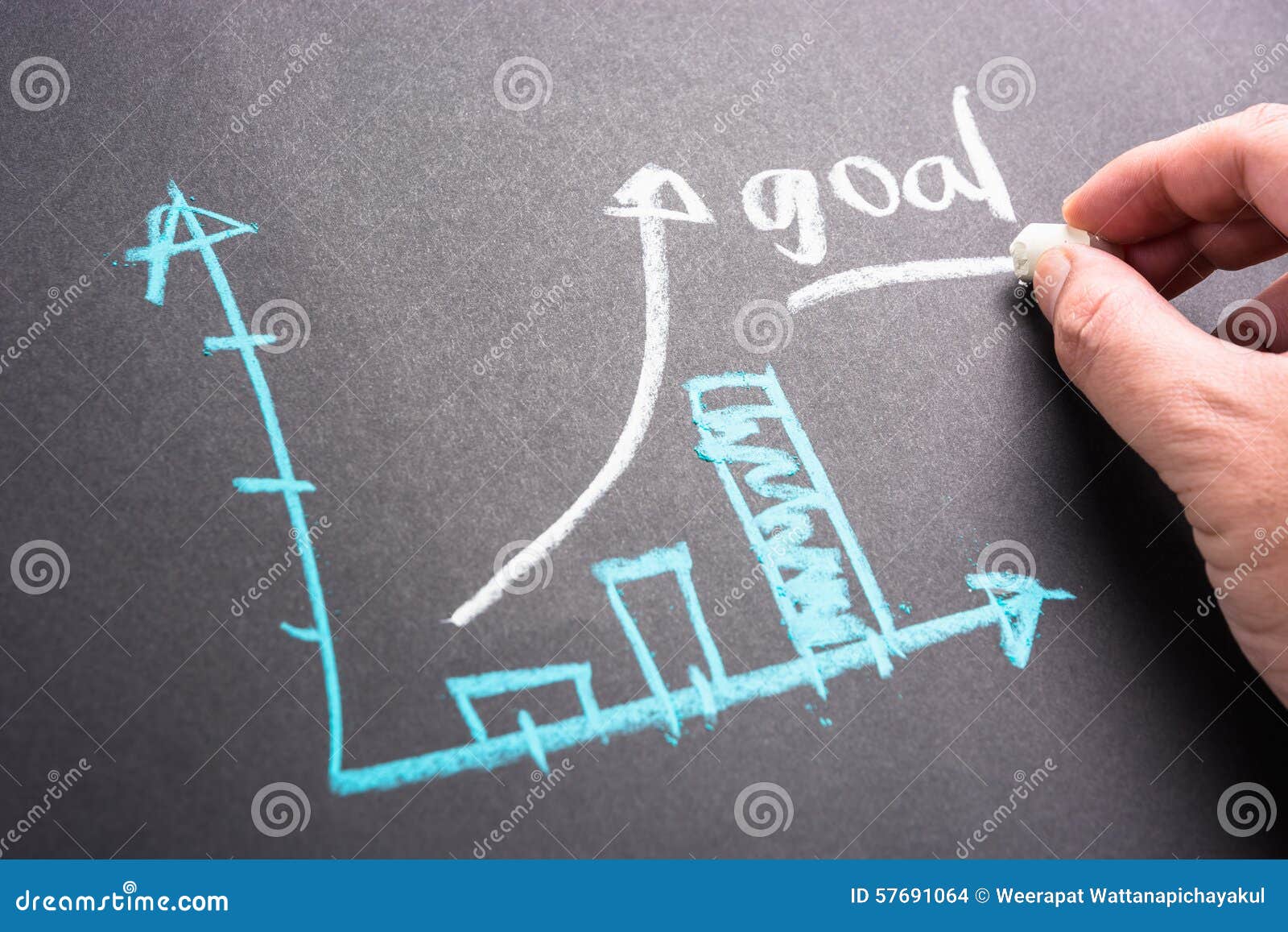 Goal by graph stock photo. Image of goal, high, success - 57691064