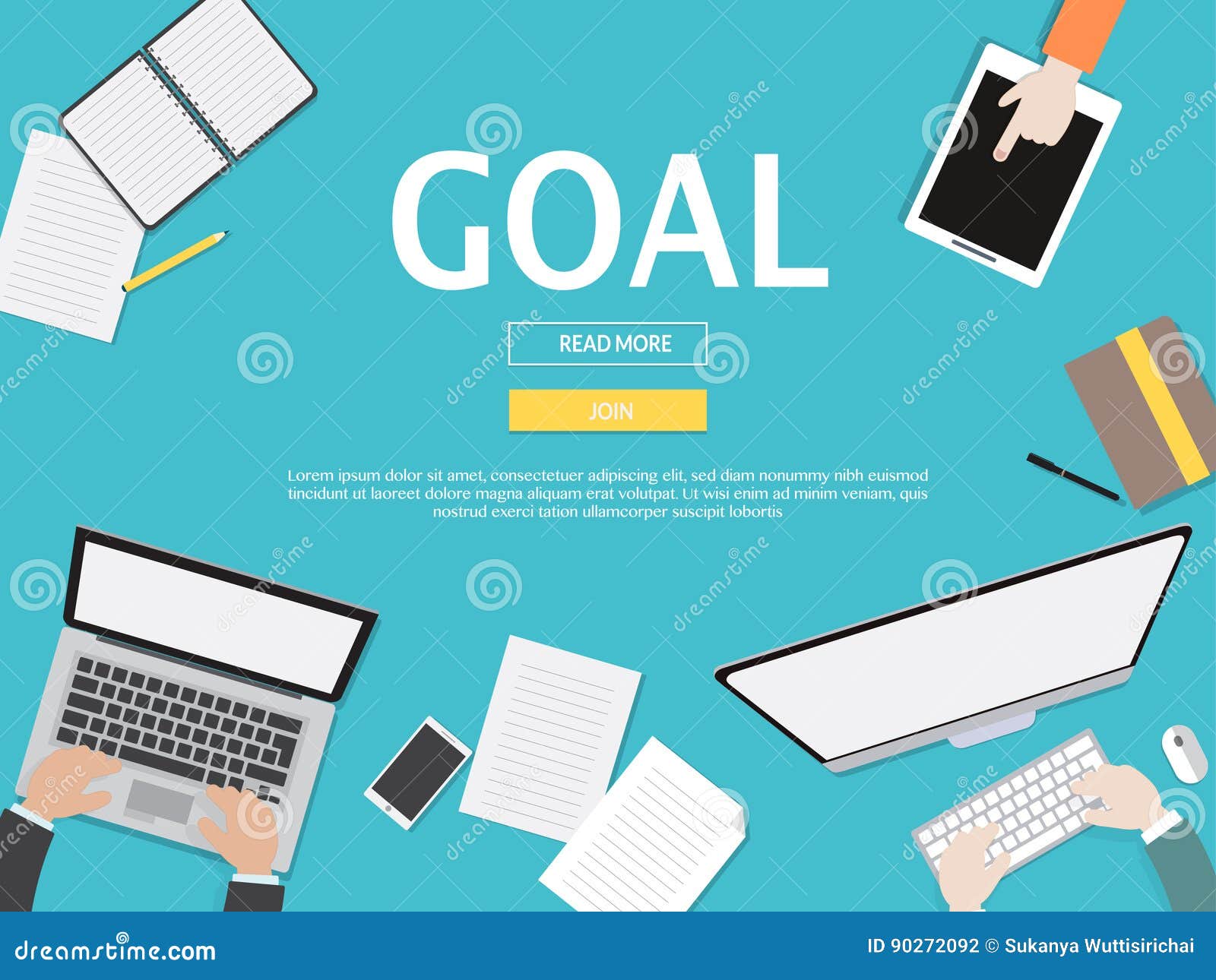 Goal Graphic Illustration for Business Concept. Stock Vector ...