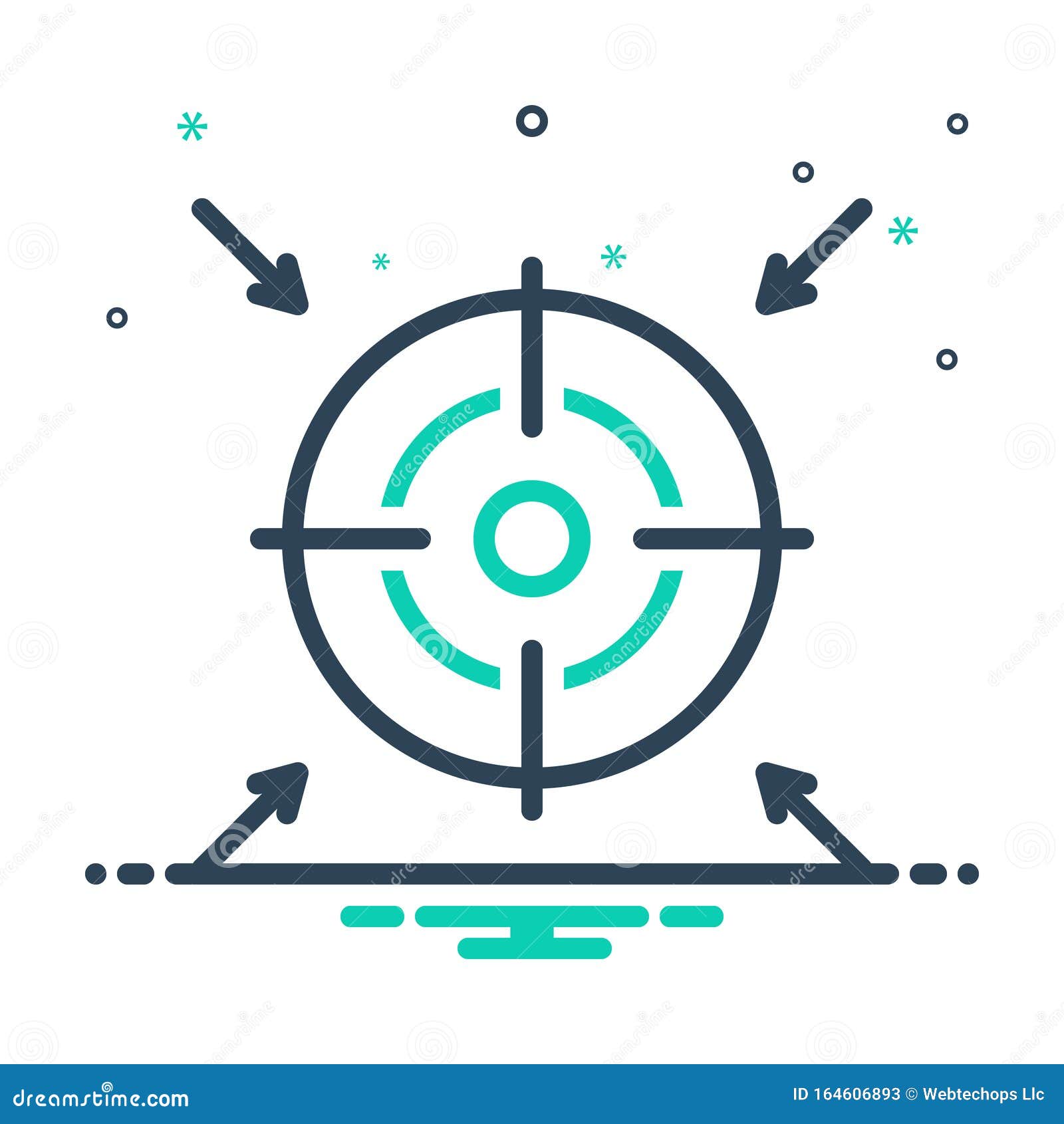 Mix Icon for Goal, Ambition and Intention Stock Vector - Illustration ...